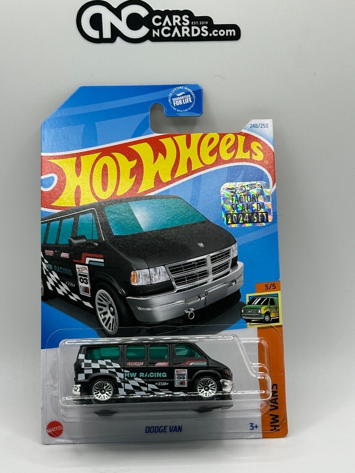 2024 Hot Wheels RLC Factory Sealed HW Vans 5/5 Dodge Van Black (Cracke ...