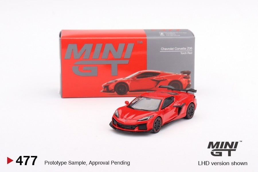 Mini GT Chevrolet Corvette Z06 Torch Red 477 Open Box – Cars N Cards