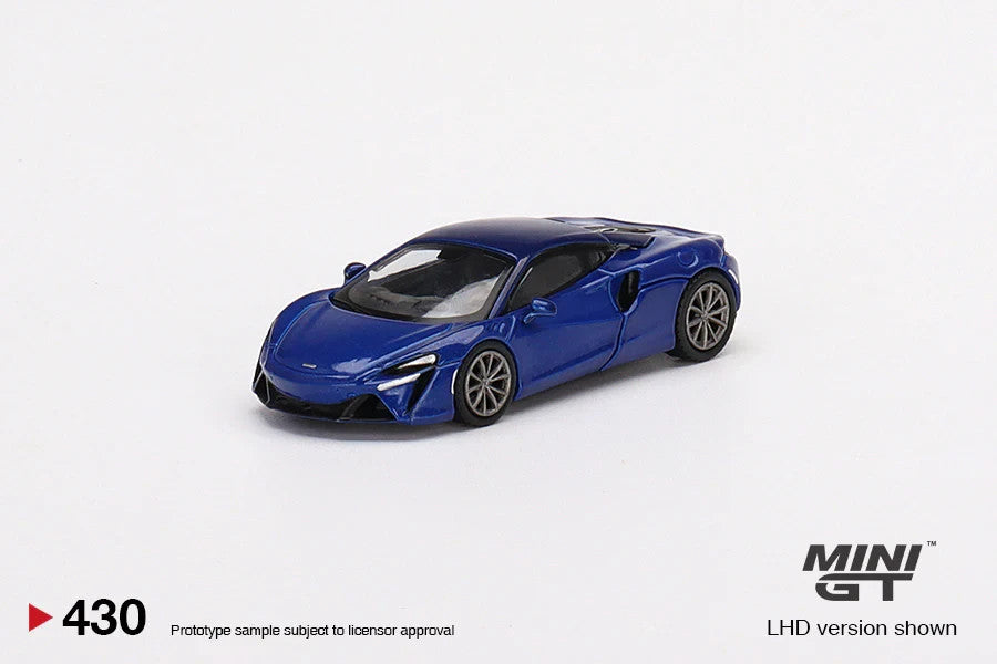 MINI GT McLaren Artura Volcano Blue #430 Open Box – Cars N Cards