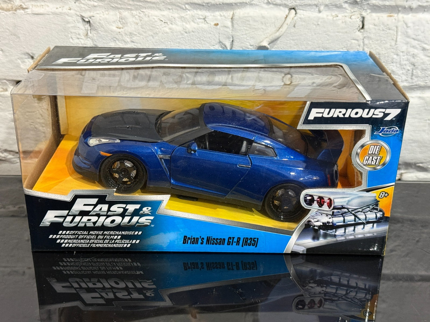 Jada Toys Fast & Furious Brian's Nissan GT-R R35 DieCast Car Blue 1:24 ...