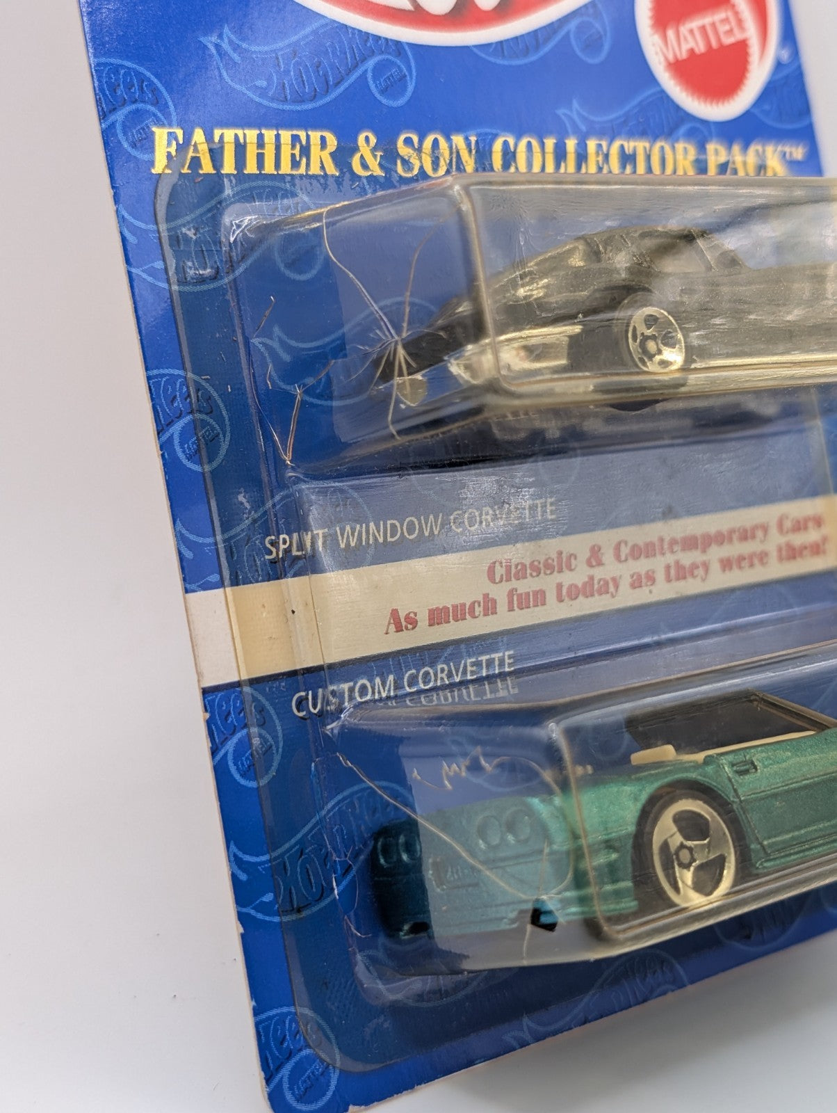 Hot Wheels Father & Son 2 Pack Custom & Split Window Corvette (Cracked ...