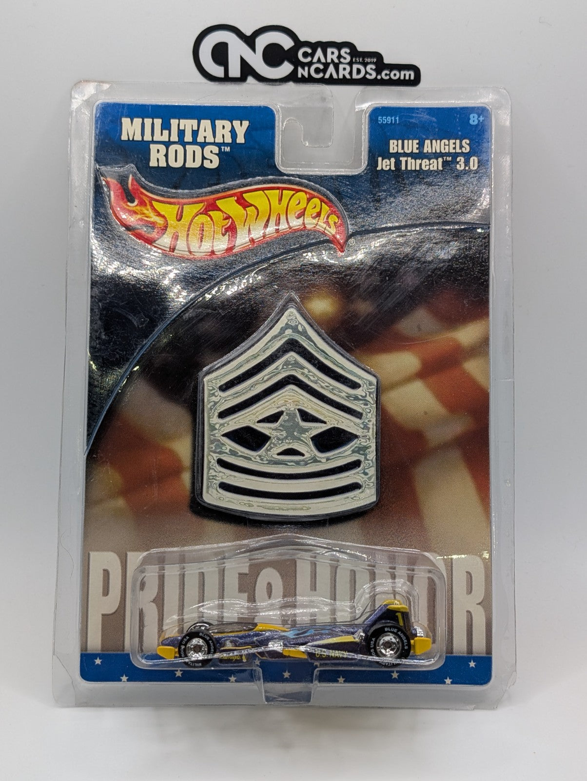 Hot Wheels Military Rods US Navy Blue Angels Jet Threat 3.0 (Cracked B ...