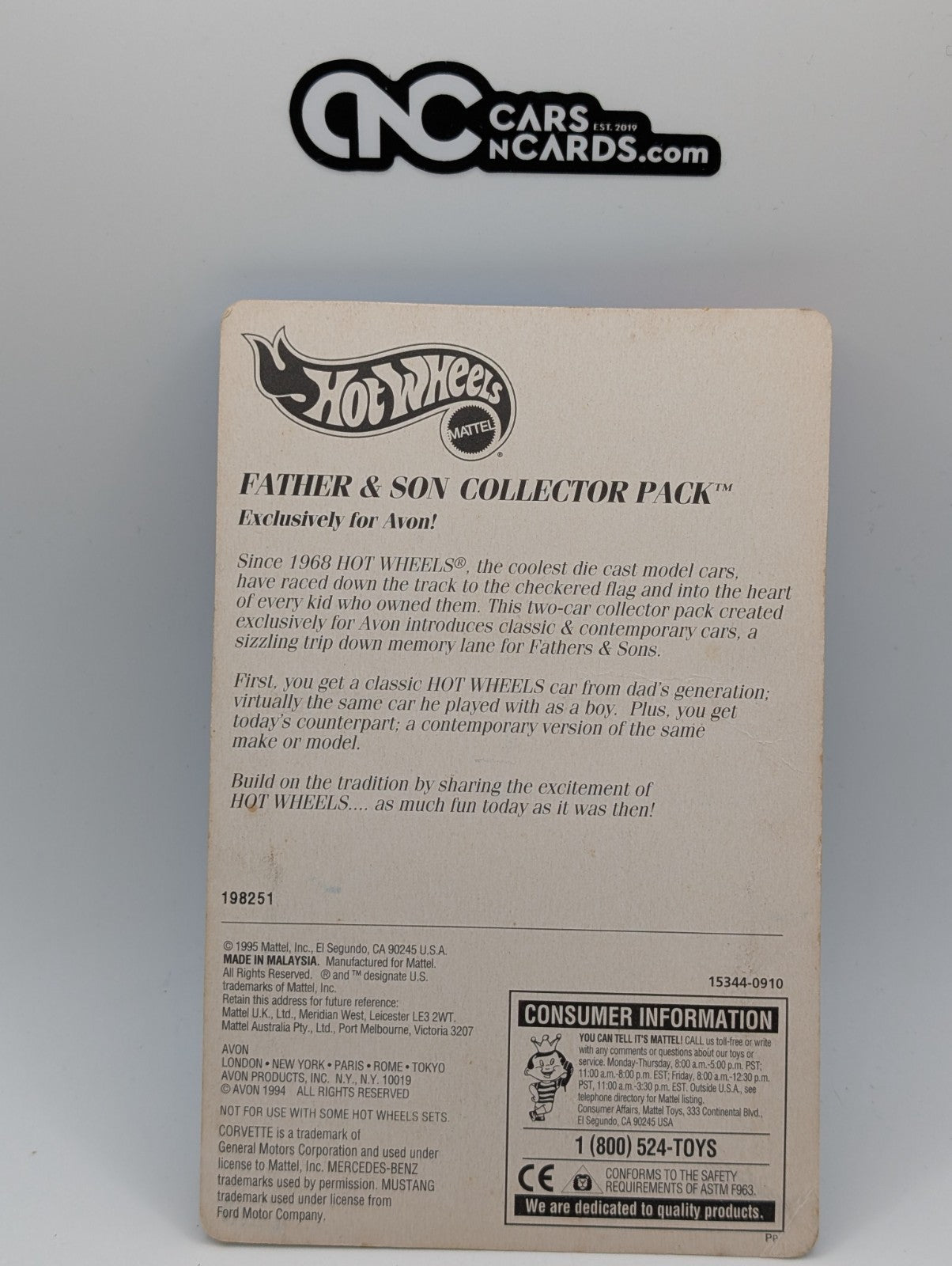 Hot Wheels Father & Son 2 Pack Custom & Split Window Corvette (Cracked ...