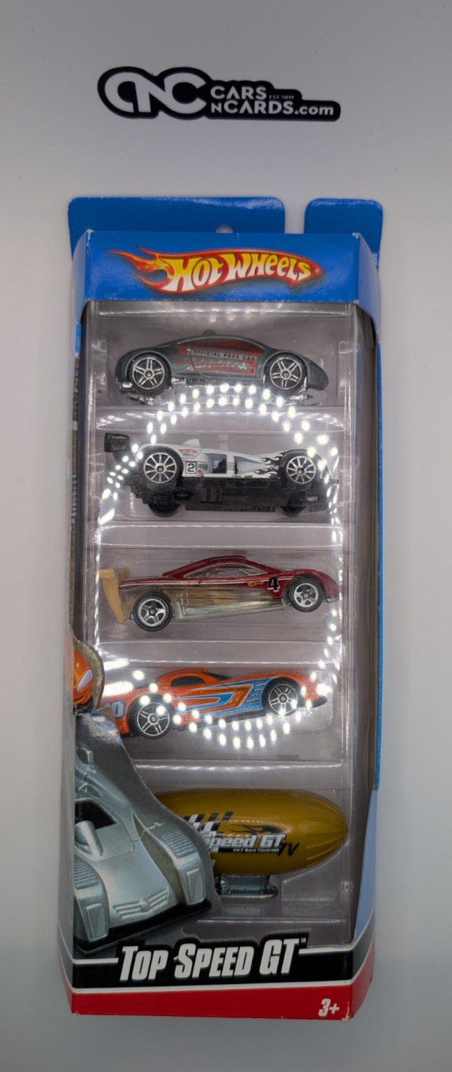 2008 Hot Wheels 5 Pack Top Speed GT Eclipse/Viper/Cadillac/Blimp (Card ...