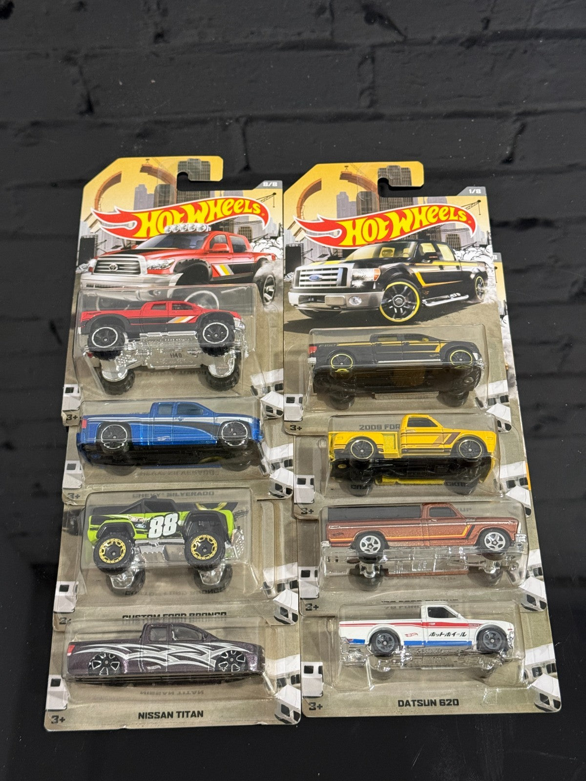 2016 Hot Wheels Rad Trucks Series Full Set of 8 Cars – Cars N Cards