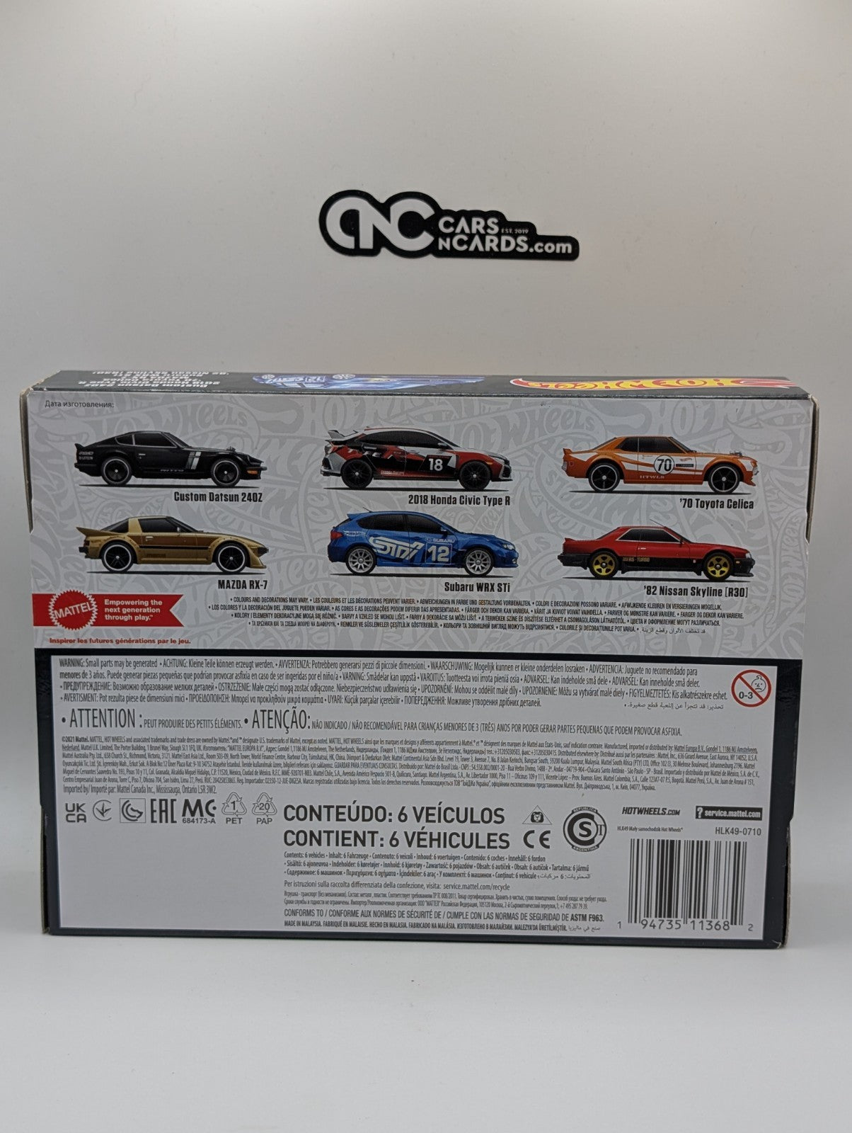 2023 Hot Wheels Multipack Japanese Car Culture 240Z/Civic/RX-7/STI 6 P ...