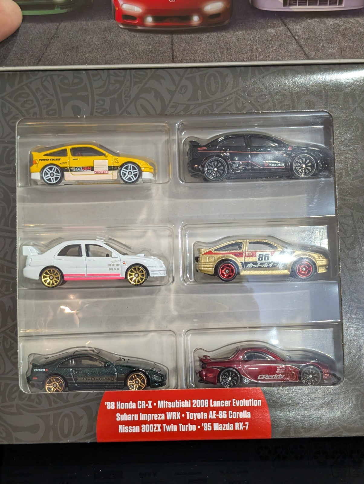 2022 Hot Wheels Japanese Car Culture 6 Pack CR-X/Lancer/AE-86/300ZX/RX ...