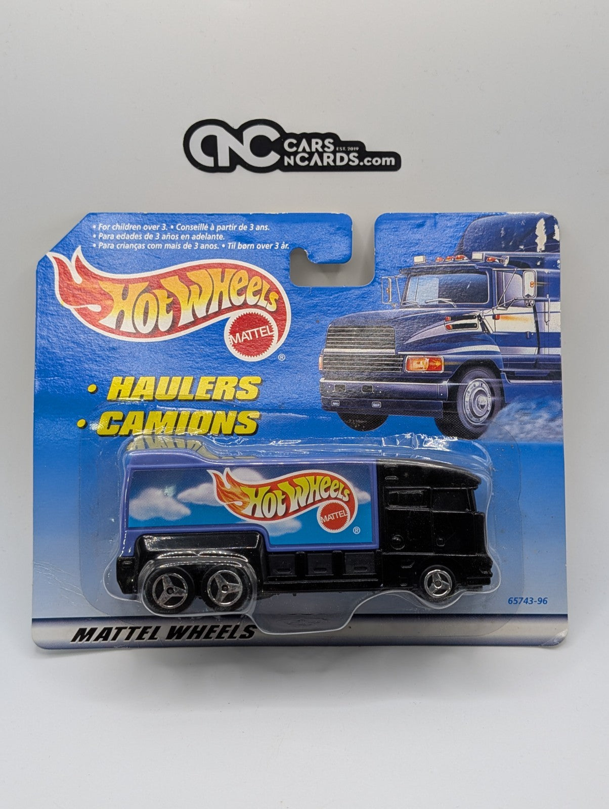 1999 Hot Wheels Haulers Custom Cabover Box Truck Black (Card Damage ...