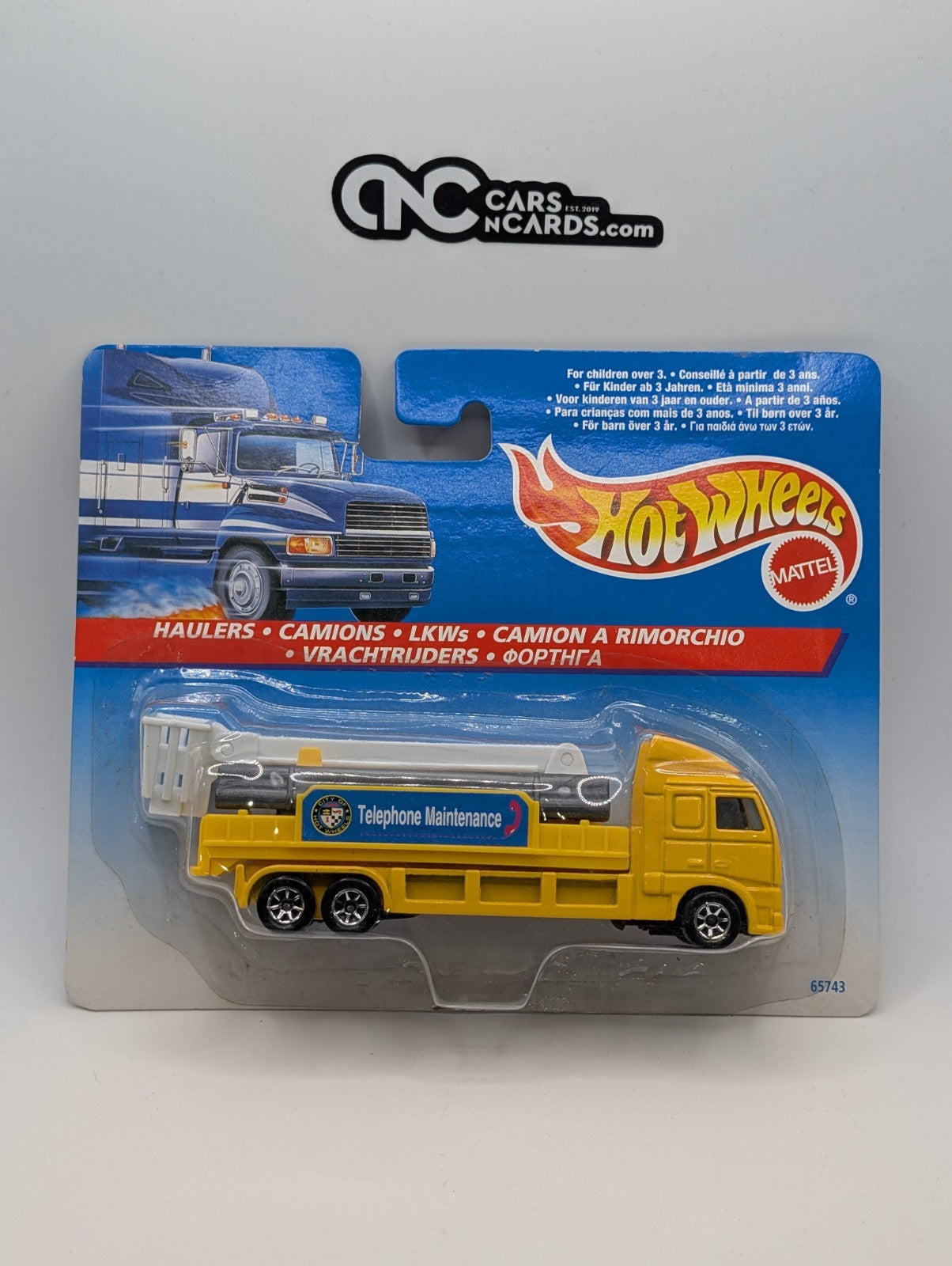 1997 Hot Wheels Haulers Boom Truck Telephone Maintenance (Soft Corners ...