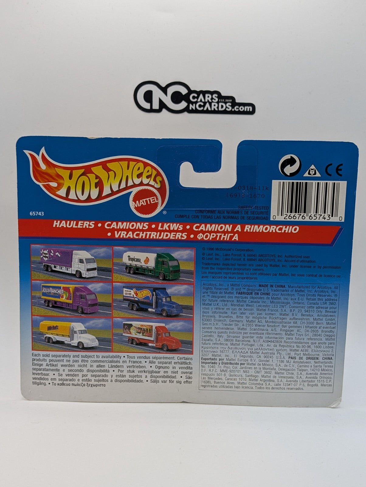 1997 Hot Wheels Haulers Boom Truck Telephone Maintenance (Soft Corners ...