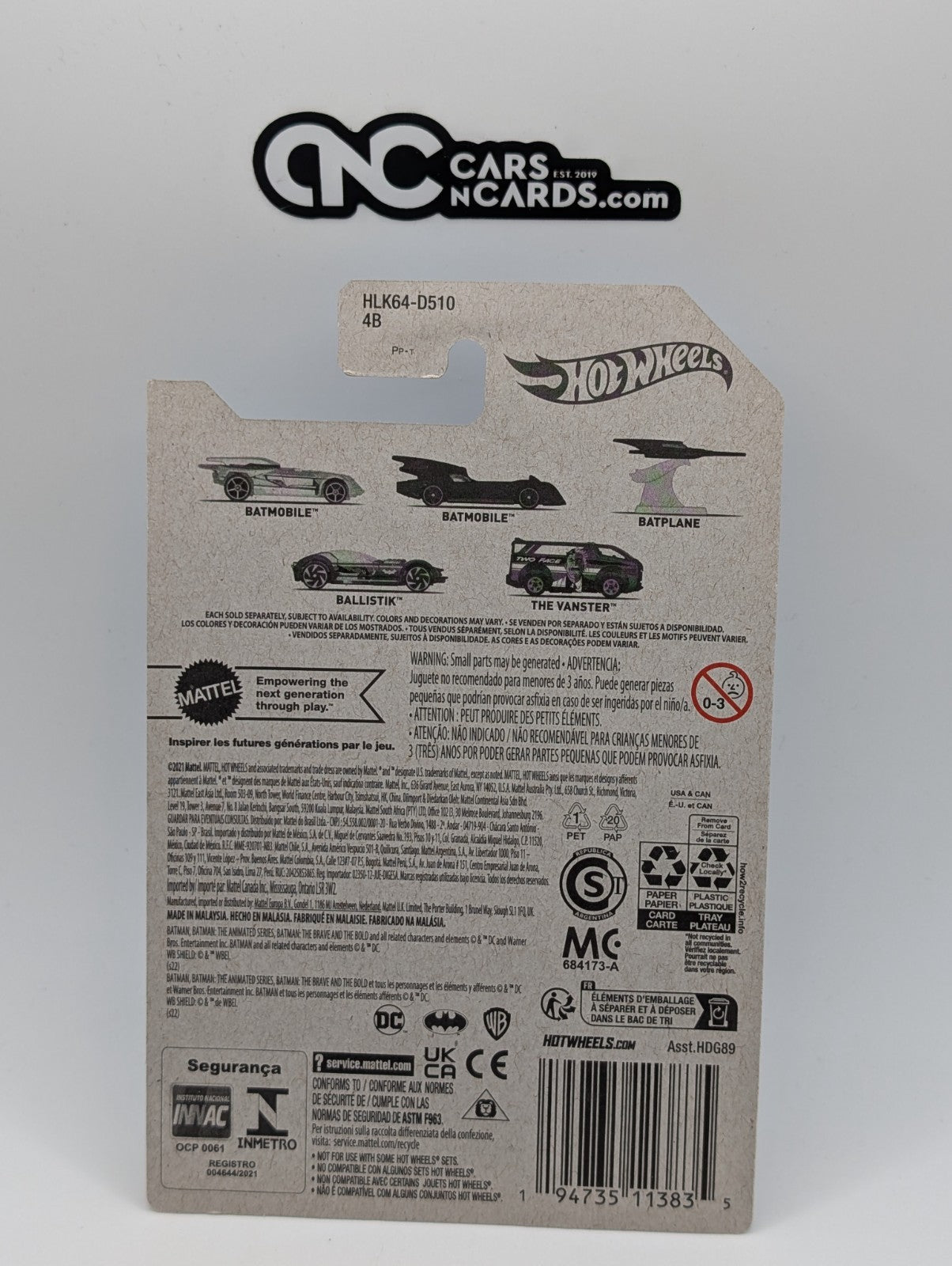 2023 Hot Wheels Batman Red The Vanster 14/20 (Soft Corners) – Cars N Cards