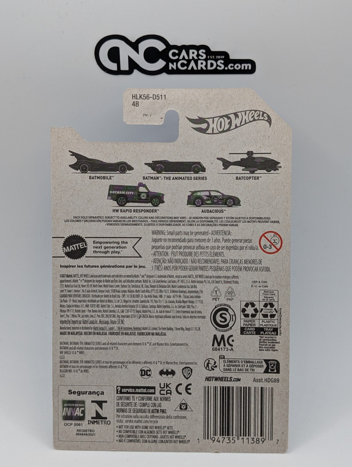 2023 Hot Wheels Batman: The Animated Series 2/20 (Soft Corners) – Cars ...