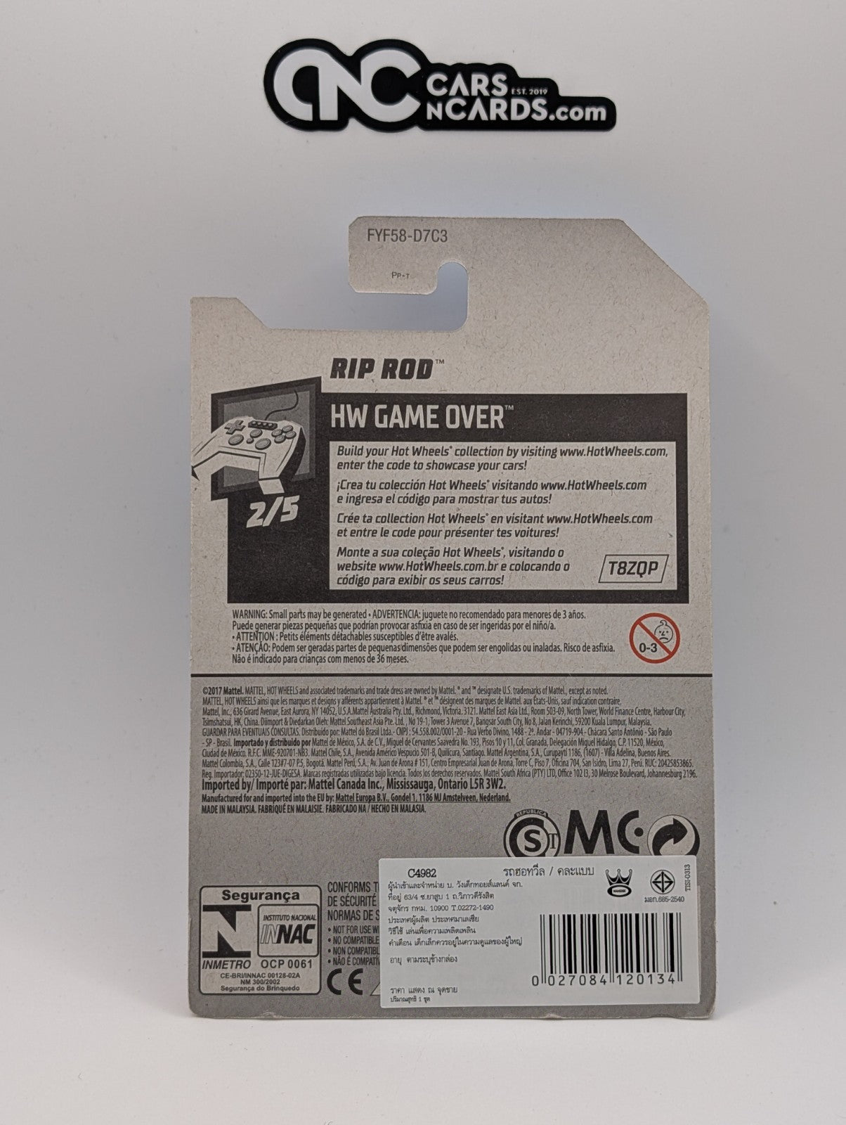 2019 Hot Wheels HW Game Over 2/5 Rip Rod White 16/250 (Soft Corners ...