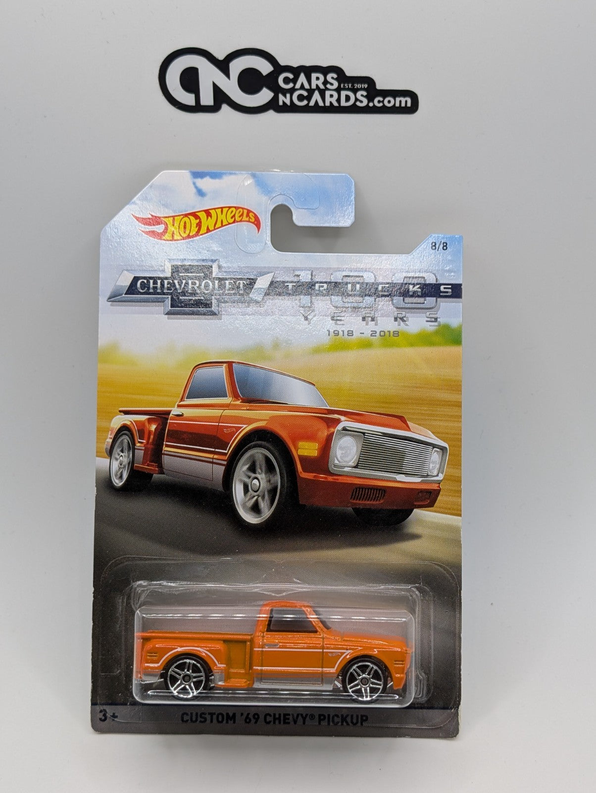 2018 Hot Wheels Chevrolet 100 Years Custom '69 Chevy Pickup (Soft Corn ...