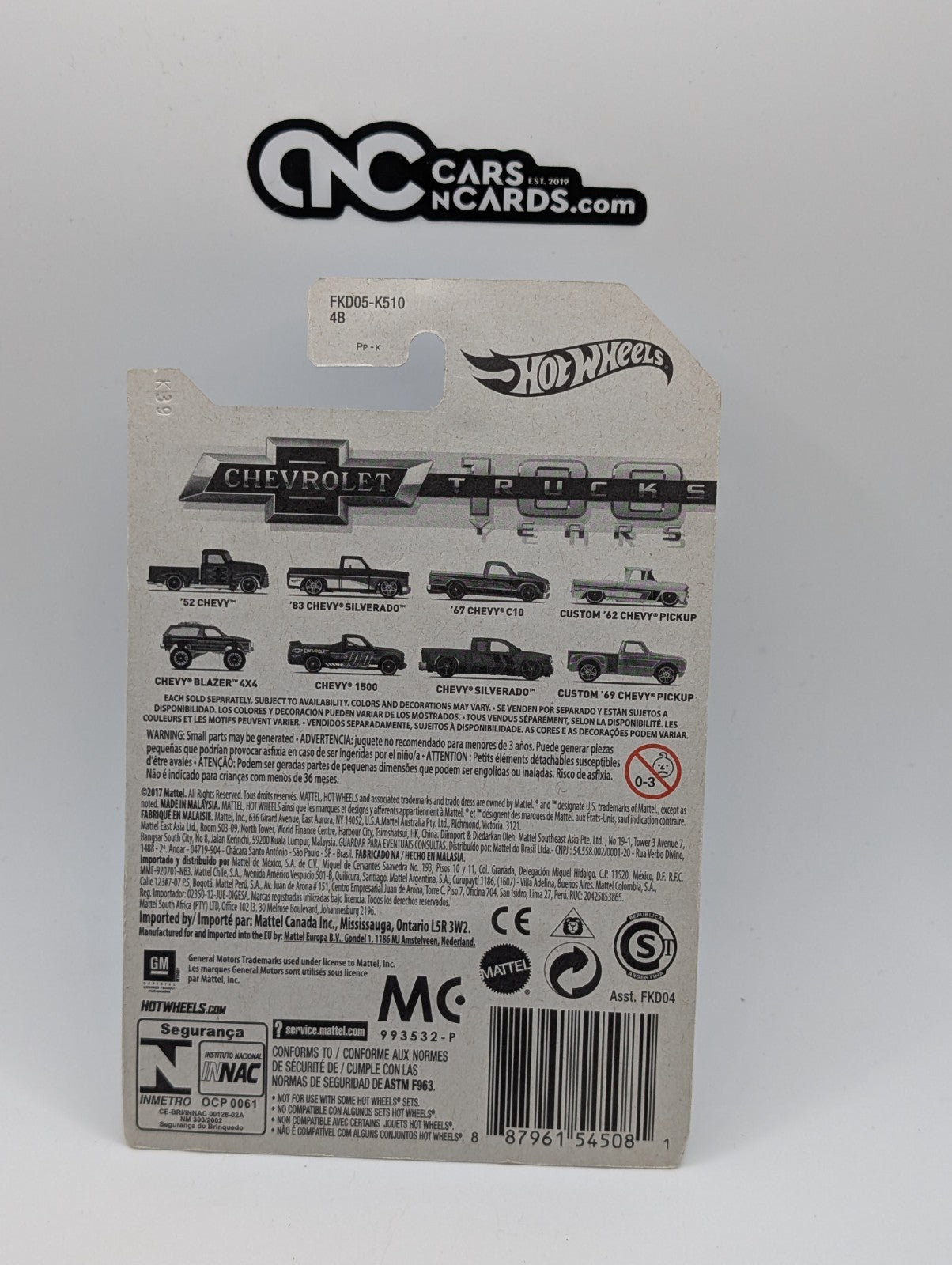 2018 Hot Wheels Chevrolet 100 Years 1/8 52 Chevy (Soft Corners) – Cars ...