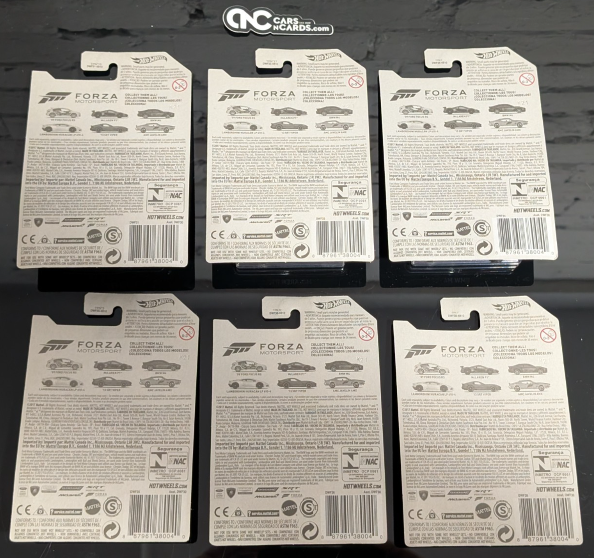 2017 Hot Wheels Forza Motorsport Full Set of 6 Cars (Soft Corners ...