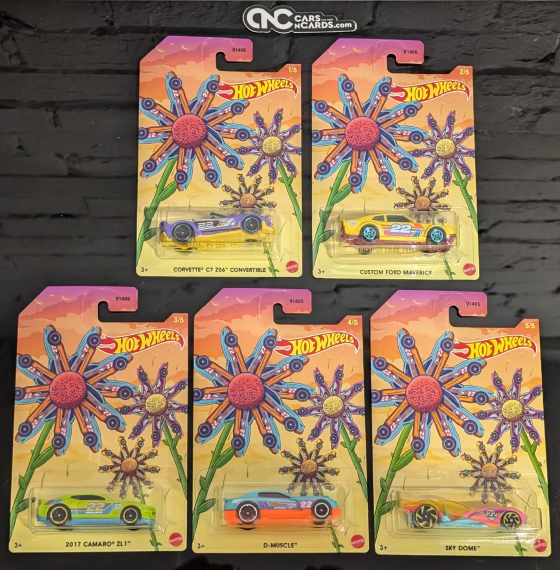 2022 Hot Wheels Spring Series Set of 5 Cars (Soft Corners) – Cars N Cards