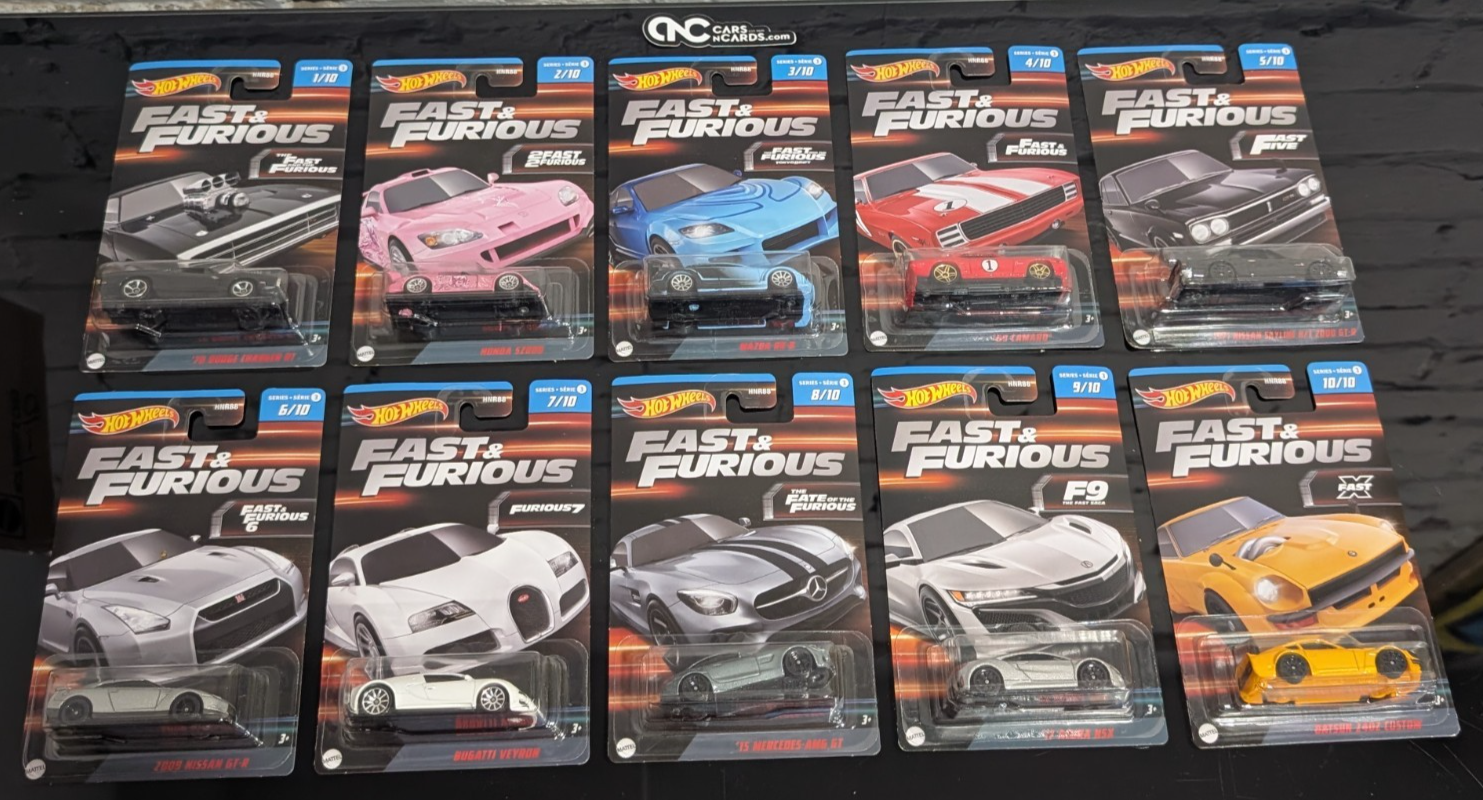 2023 Hot Wheels Fast & Furious Series 3 Set of 10 Cars (Soft Corners ...
