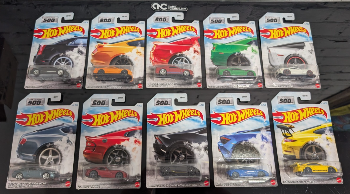 2021 Hot Wheels Factory 500 HP Series Set of 10 Cars (Soft Corners ...