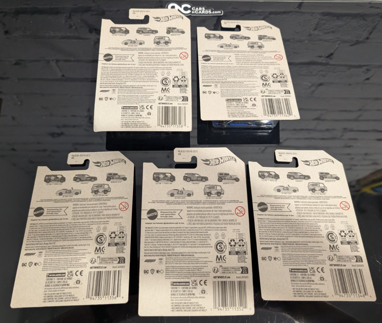 2023 Hot Wheels Warner Bros. 100th Anniversary Set of 5 Cars (Soft Cor ...