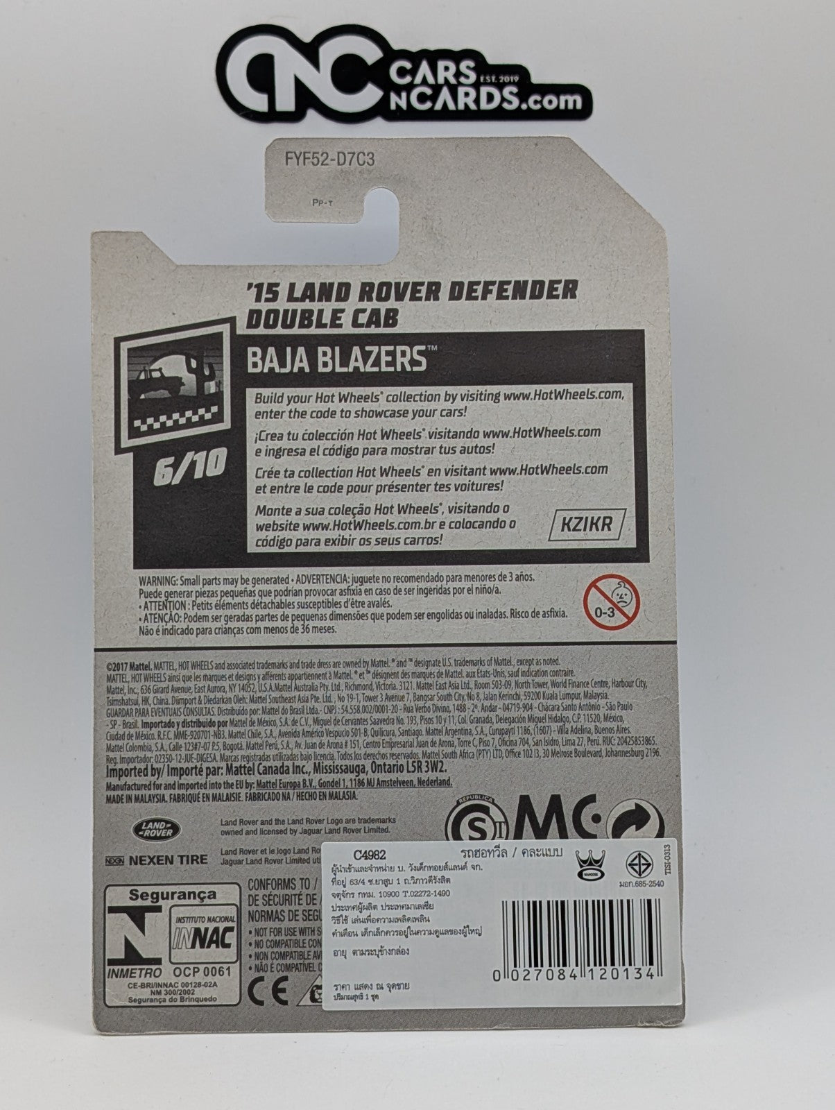 2019 Hot Wheels '15 Land Rover Defender Double Cab Orange 14/250 – Cars ...