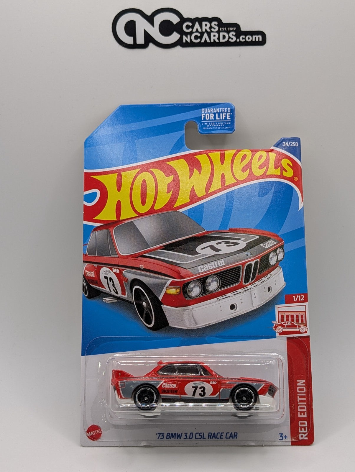 2022 Hot Wheels Red Edition 1/12 '73 BMW 3.0 CSL Race Car 34/250 (Soft ...
