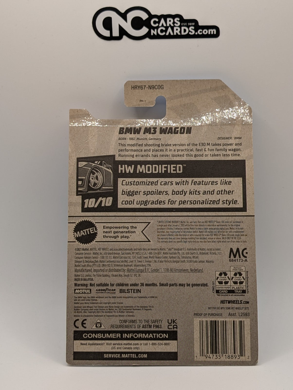 2024 Hot Wheels HW Modified 10/10 BMW M3 Wagon Blue 138/250 (Card Dama ...
