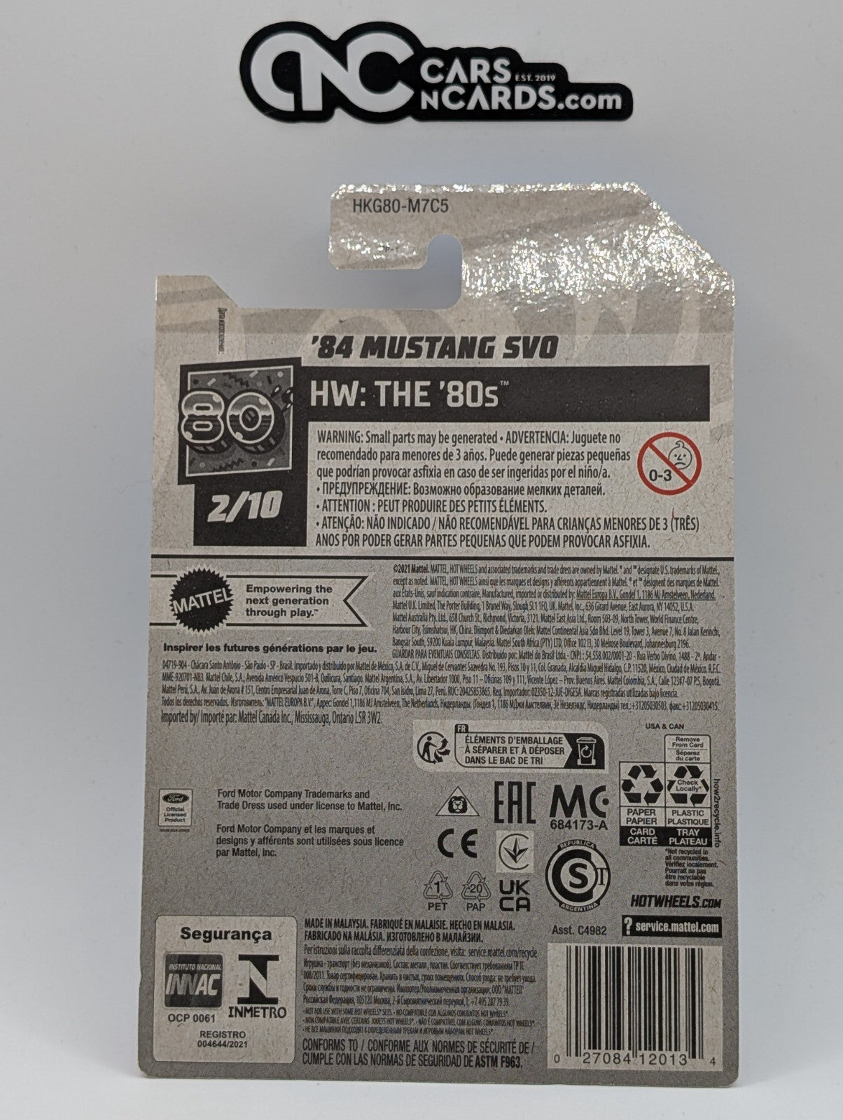 2023 Hot Wheels HW The 80's 2/10 '84 Mustang SVO Silver 25/250 – Cars N ...