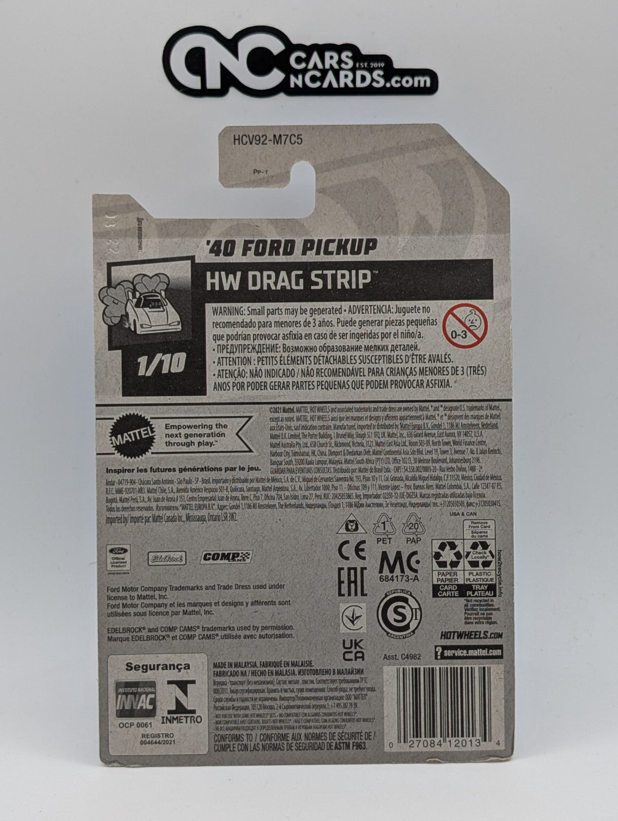 2022 Hot Wheels HW Drag Strip 1/10 '40 Ford Pickup 181/250 Blue (Soft ...