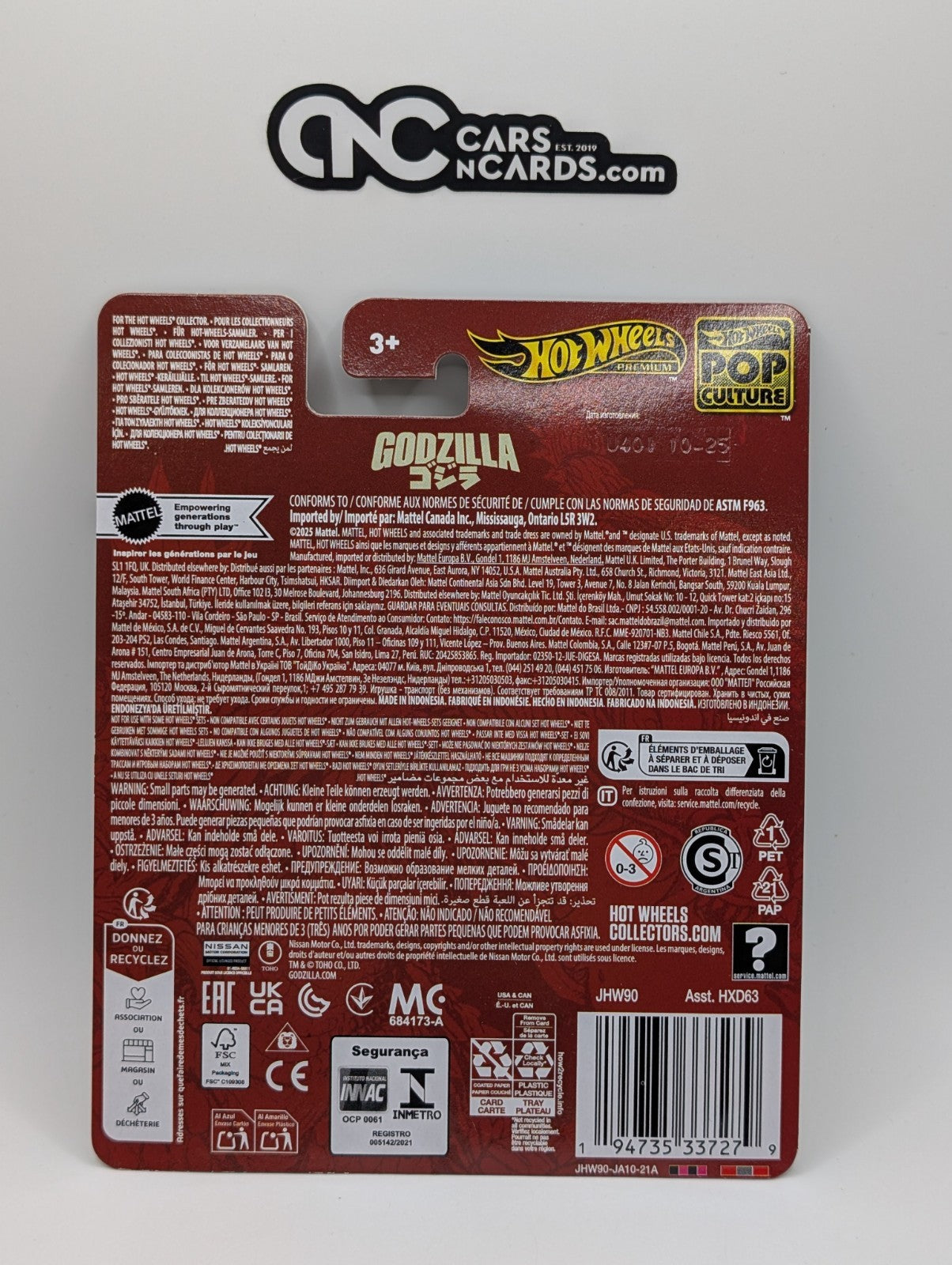 2026 Hot Wheels Premium Pop Culture Godzilla Nissan Skyline GT-R (BNR3 ...