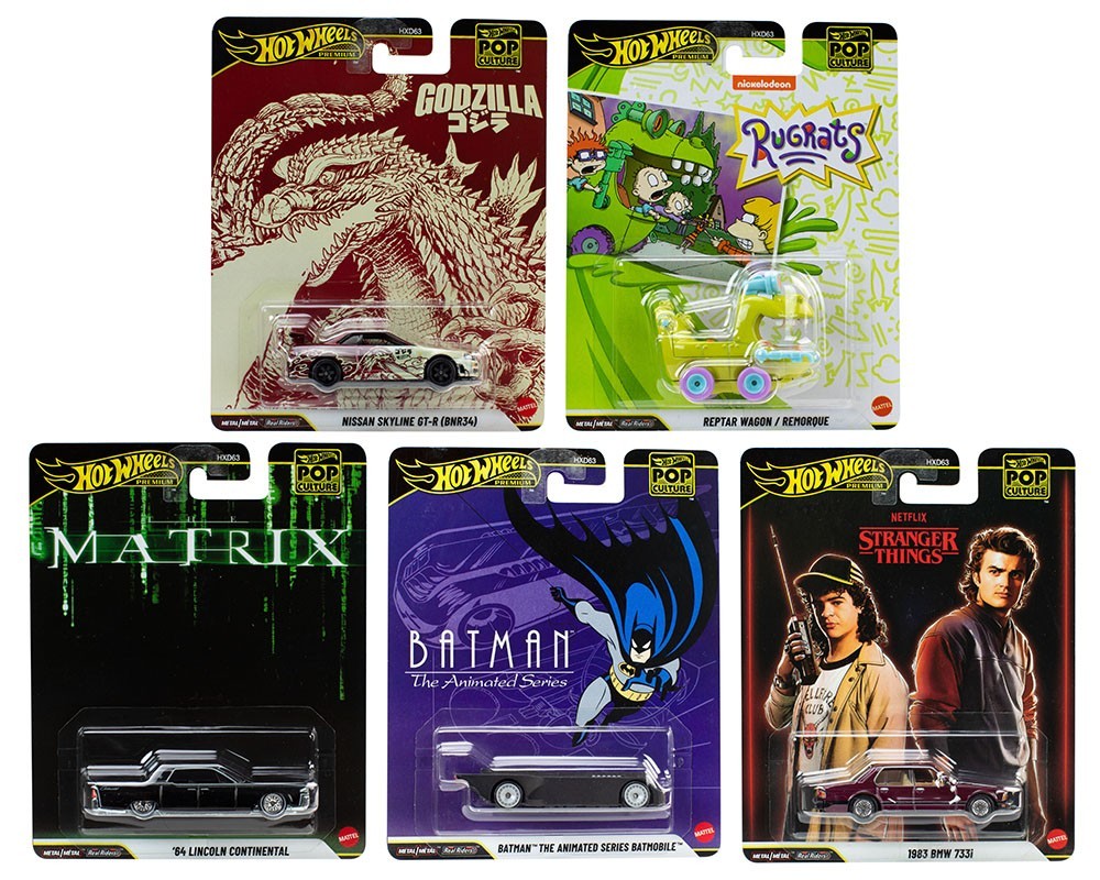 2026 Hot Wheels Premium Pop Culture N Case Assortment Full Set of 5 Ca ...