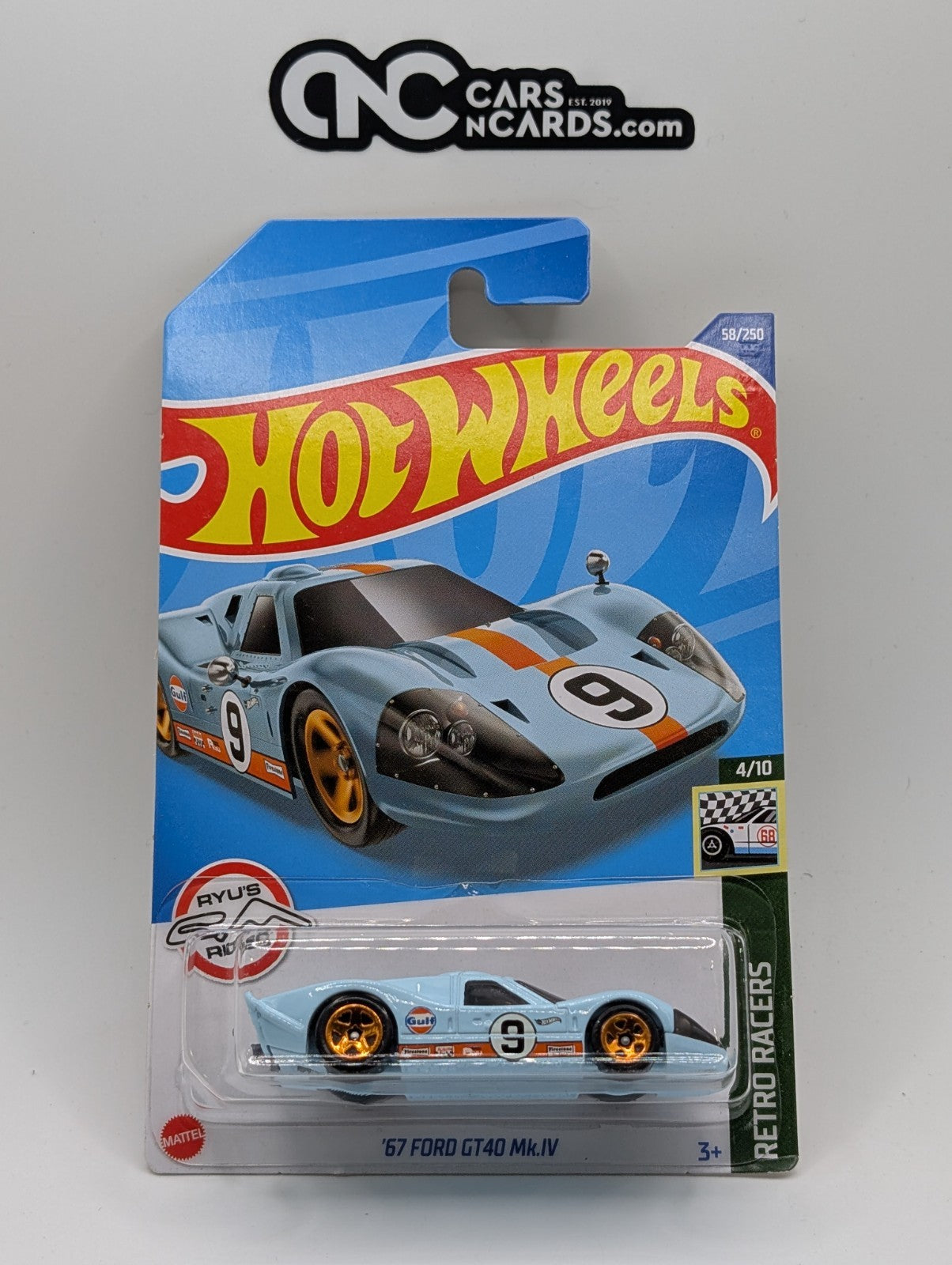 2022 Hot Wheels Retro Racers 4/10 '67 Ford GT40 Mk.IV Gulf 58/250 ...