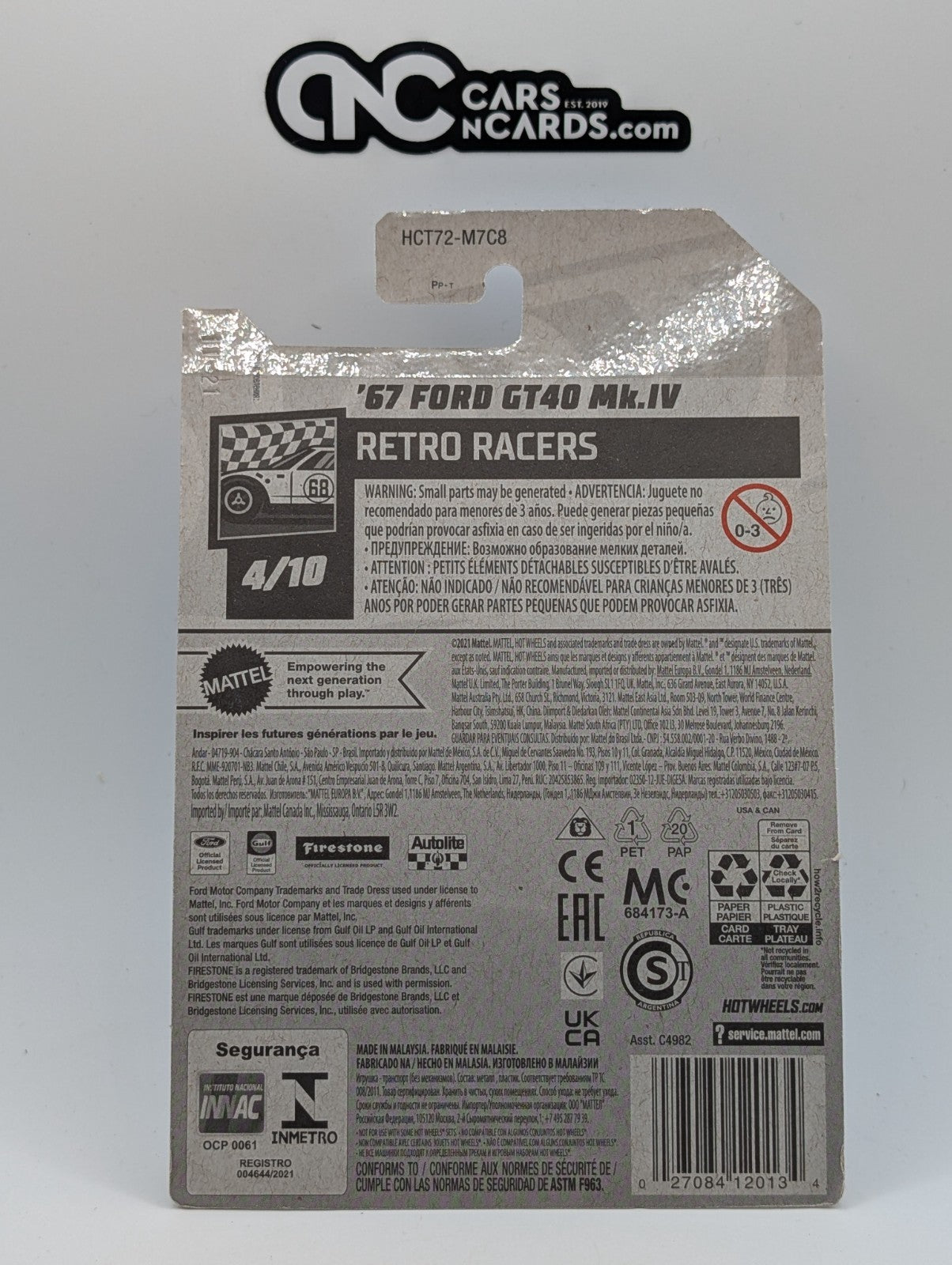 2022 Hot Wheels Retro Racers 4/10 '67 Ford GT40 Mk.IV Gulf 58/250 ...