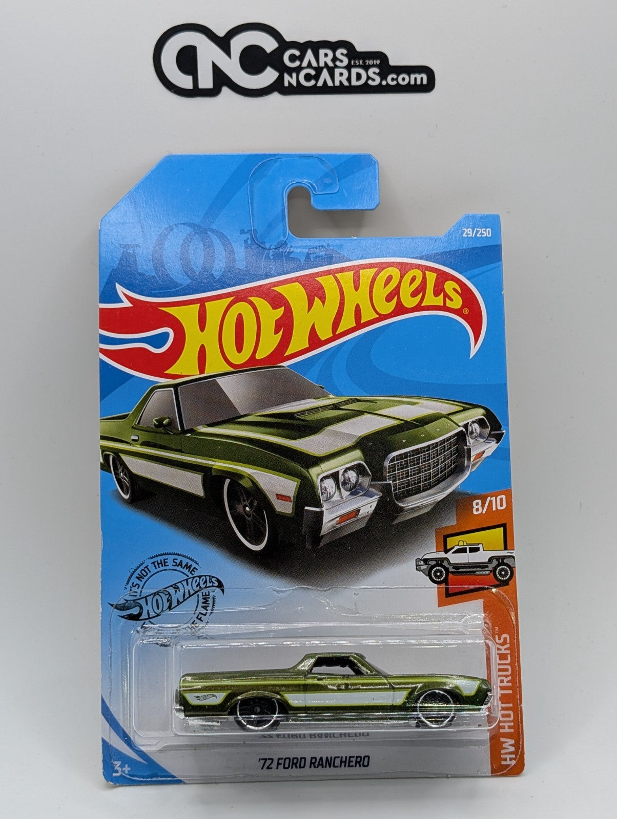 2019 Hot Wheels HW Hot Trucks '72 Ford Ranchero Green 29/250 – Cars N Cards