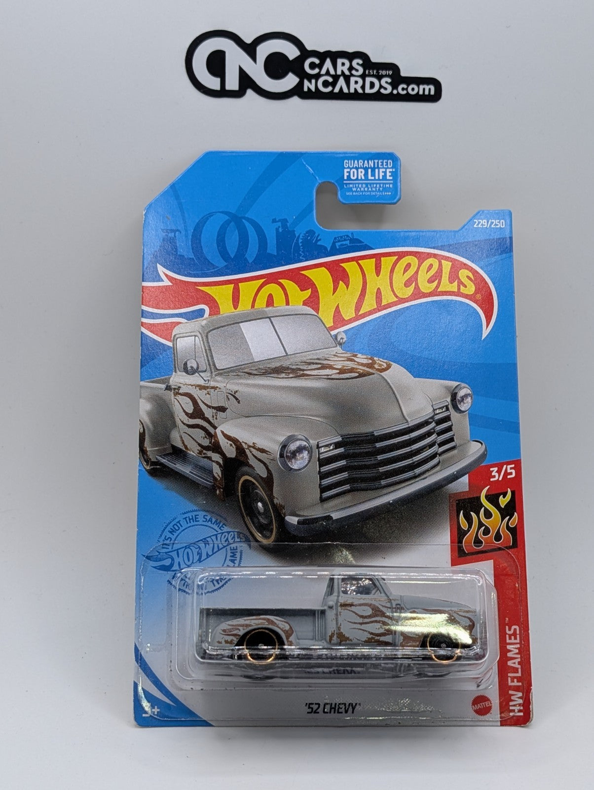 2021 Hot Wheels HW Flames 3/5 '52 Chevy Gray 229/250 (Hook Crease ...
