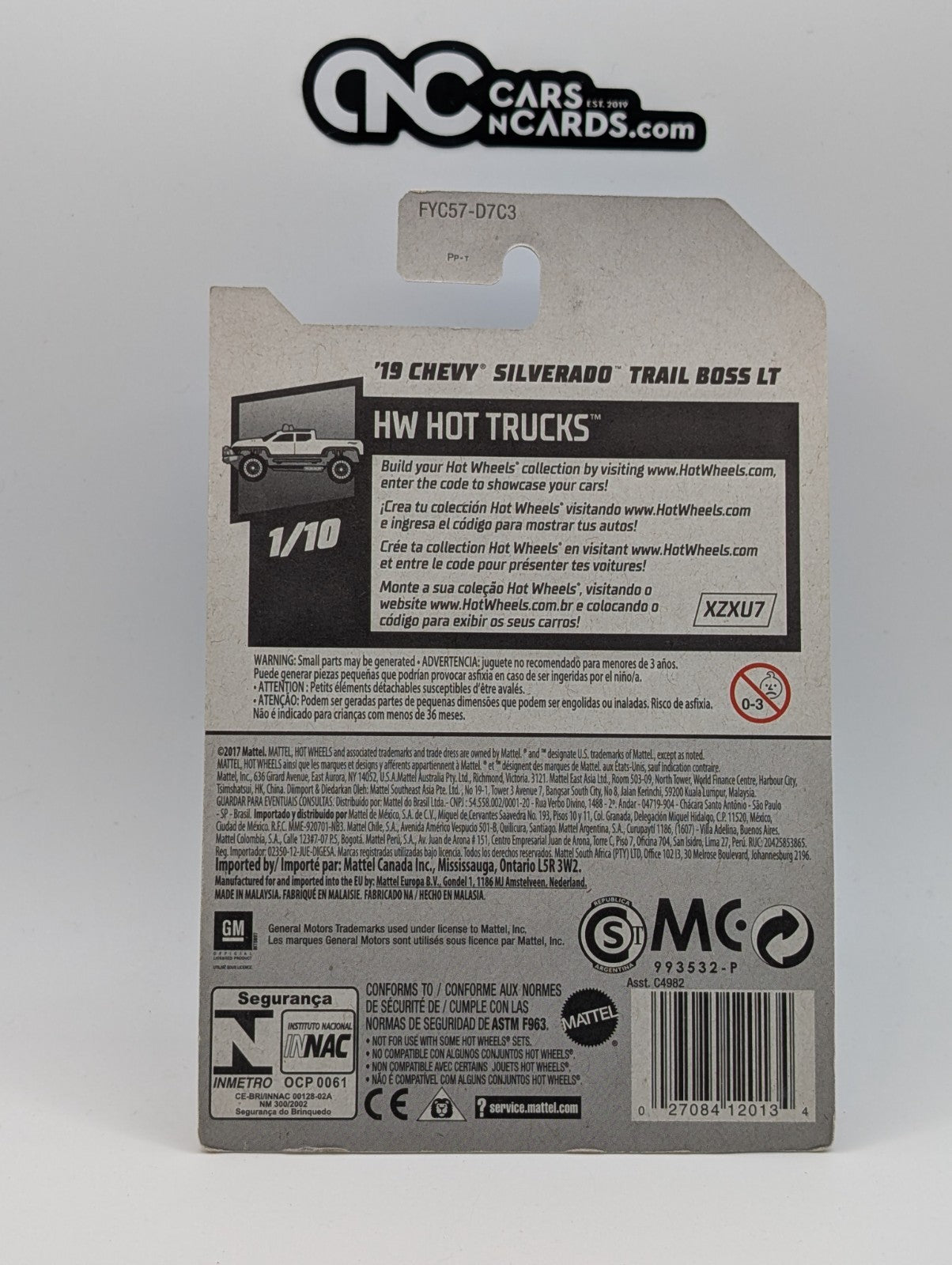 2019 Hot Wheels HW Hot Trucks '19 Chevy Silverado Trail Boss LT Purple ...