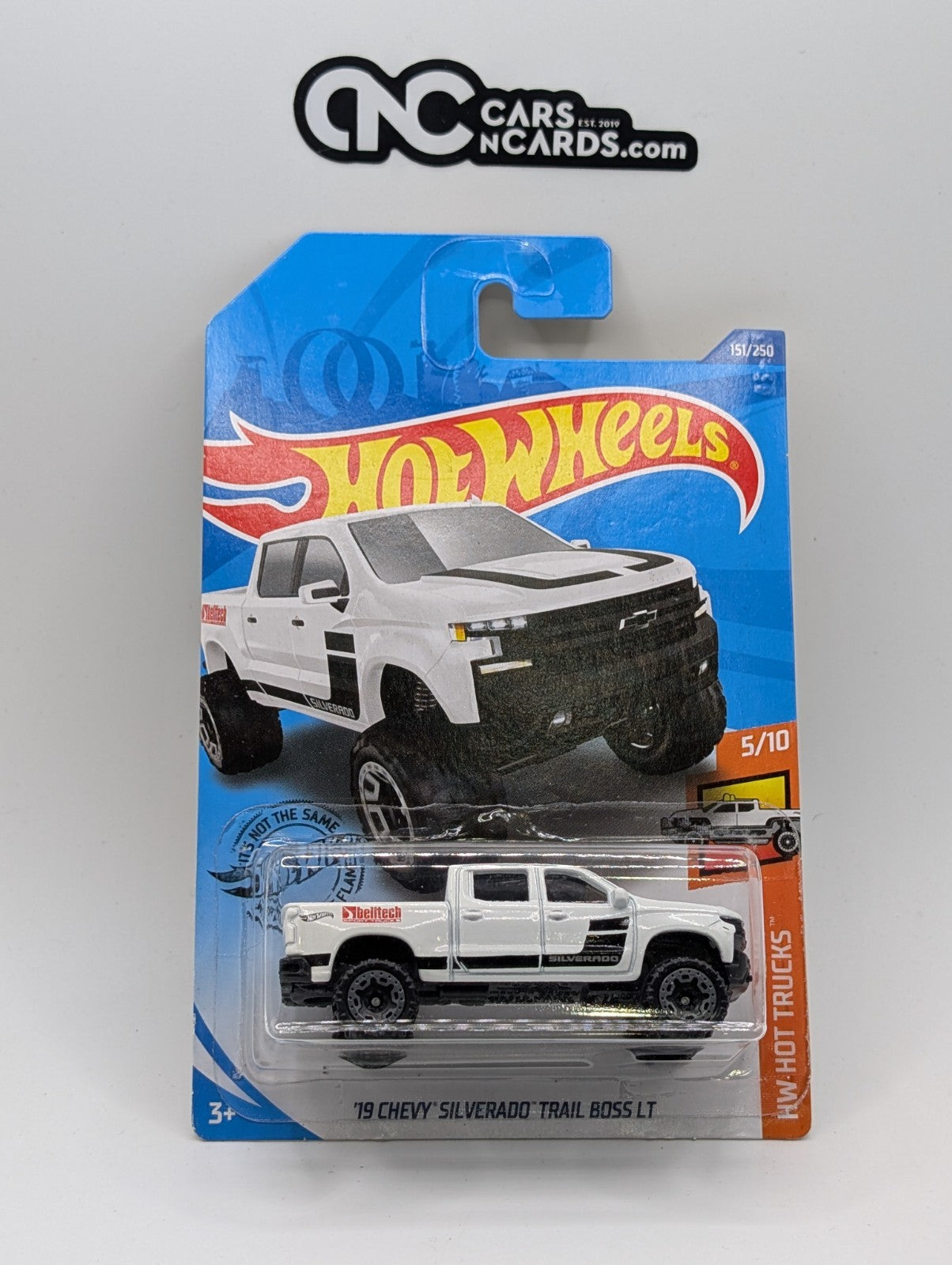 2020 Hot Wheels HW Hot Trucks '19 Chevy Silverado Trail Boss LT White ...
