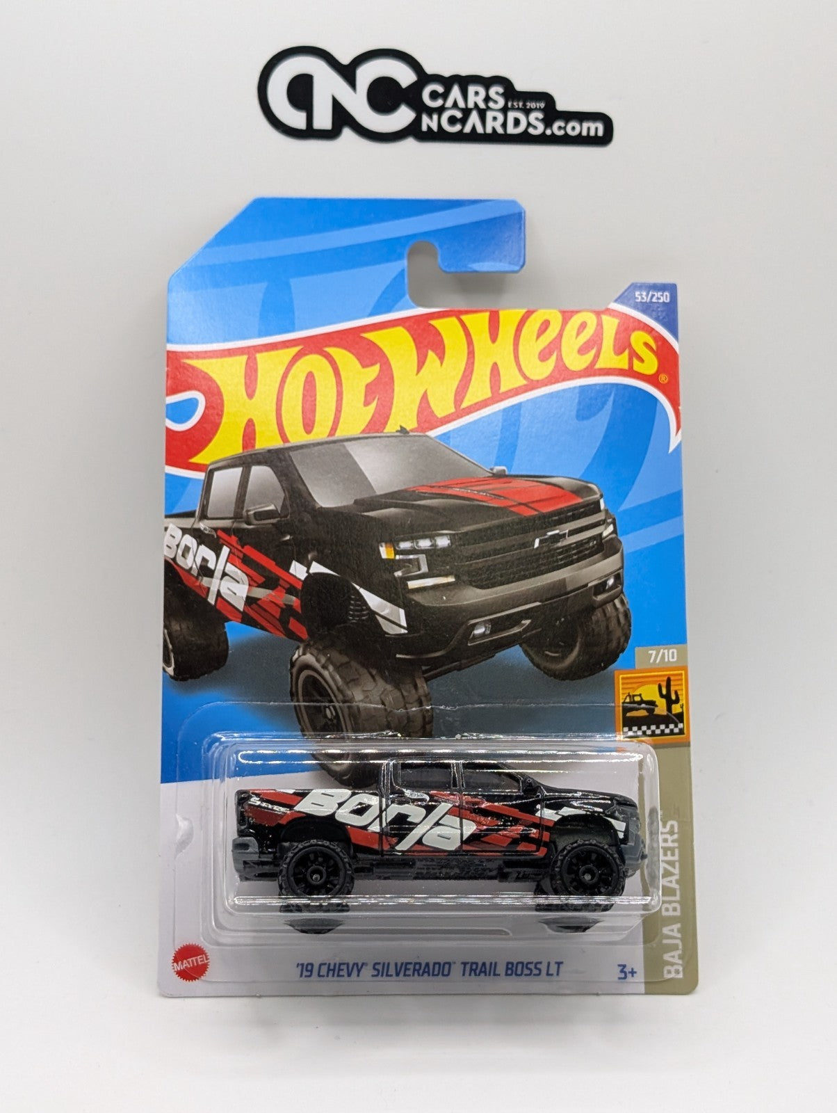 2022 Hot Wheels Baja Blazers '19 Chevy Silverado Trail Boss LT Black B ...