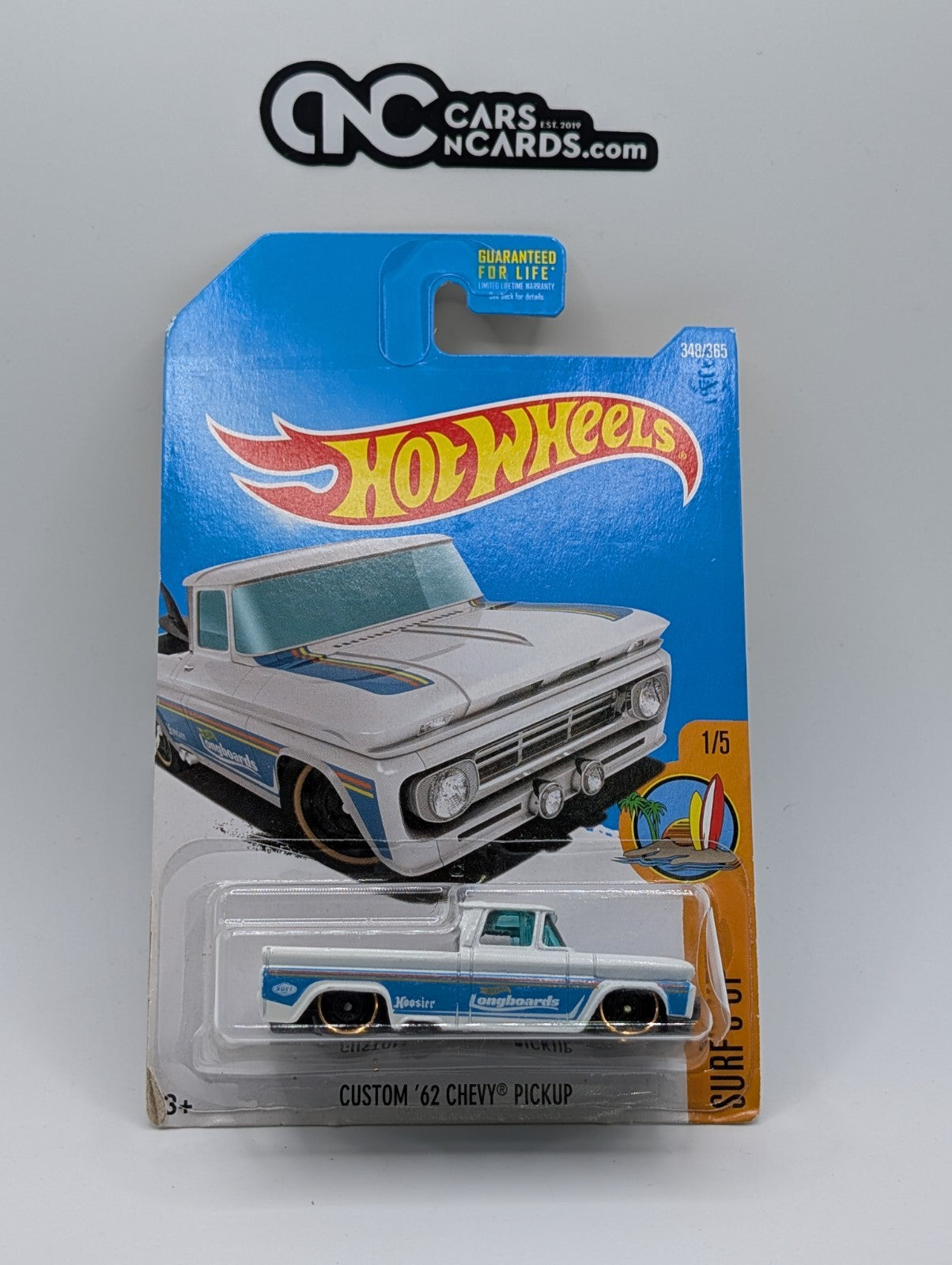 2017 Hot Wheels Surf's Up 1/5 Custom '62 Chevy Pickup 348/365 (Cracked ...