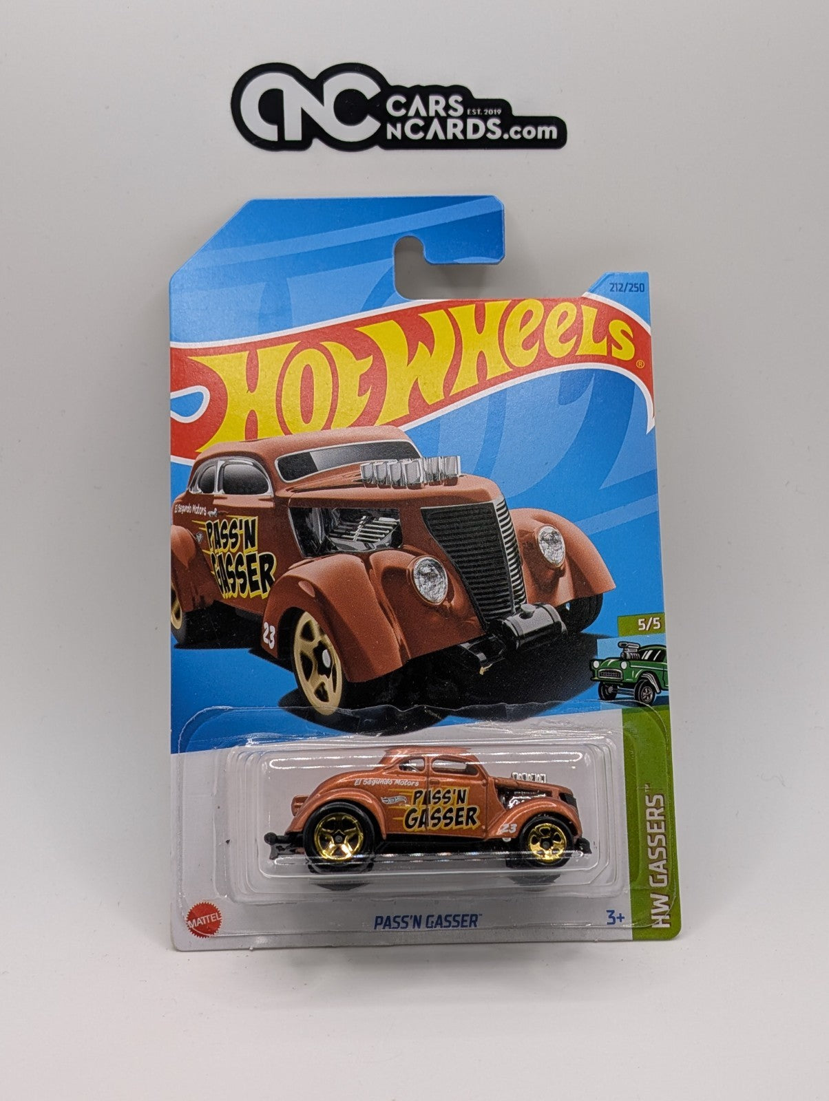 2023 Hot wheels HW Gassers 5/5 Pass'N Gasser Brown 212/250 – Cars N Cards