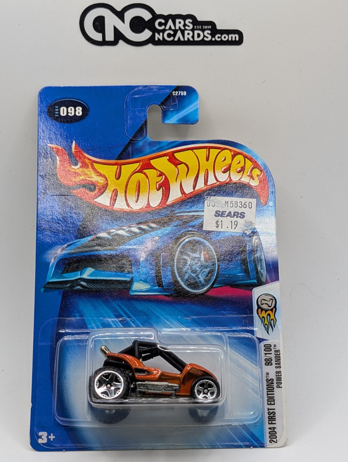 2004 Hot Wheels First Editions 98/100 Power Sander Orange (Card Damage ...