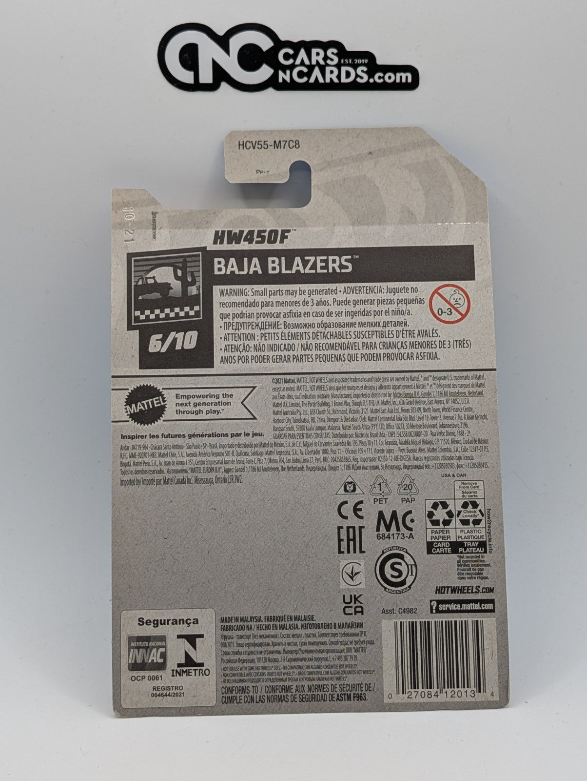 2022 Hot Wheels Baja Blazers 6/10 HW450F Red 52/250 – Cars N Cards