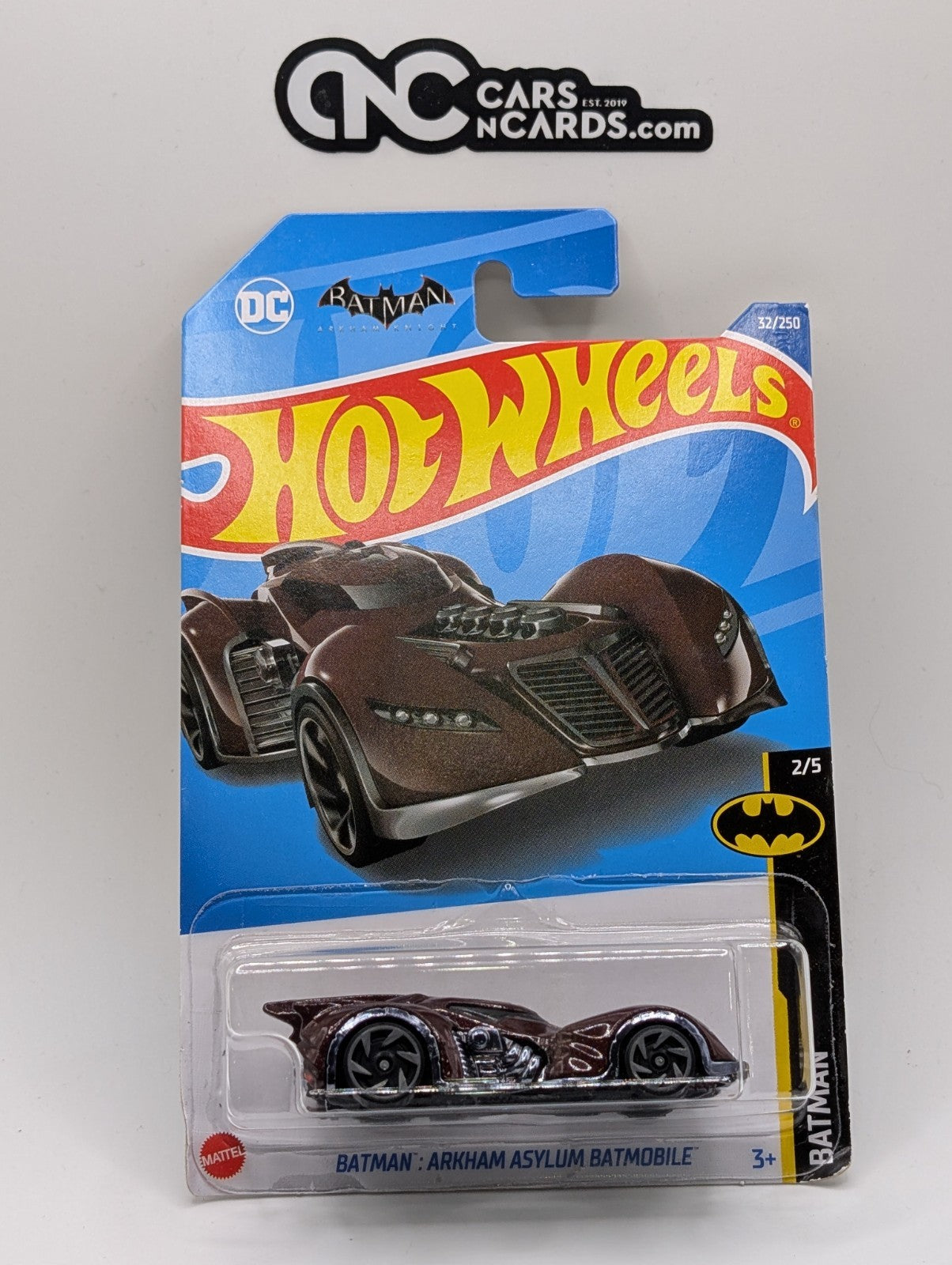 2022 Hot Wheels Batman 2/5 Arkham Asylum Batmobile Red 32/250 (Card Cr ...