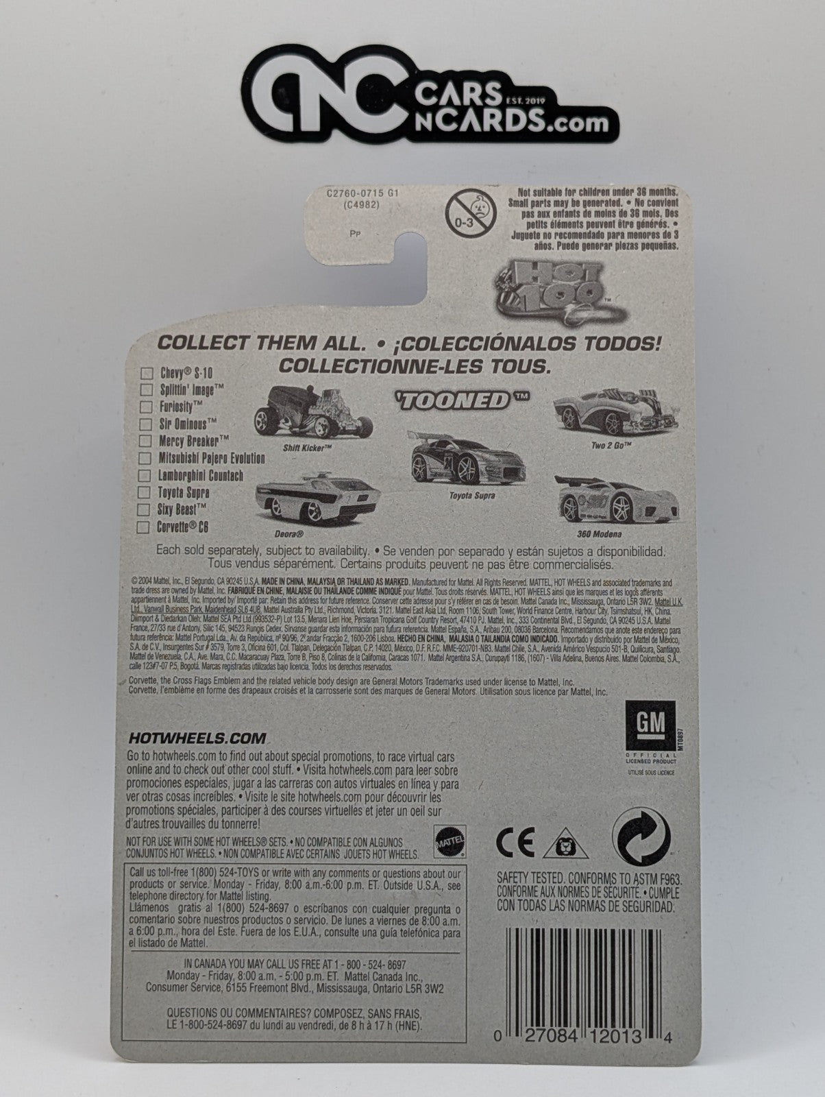 2004 Hot Wheels First Editions 99/100 Tooned Corvette C6 – Cars N Cards