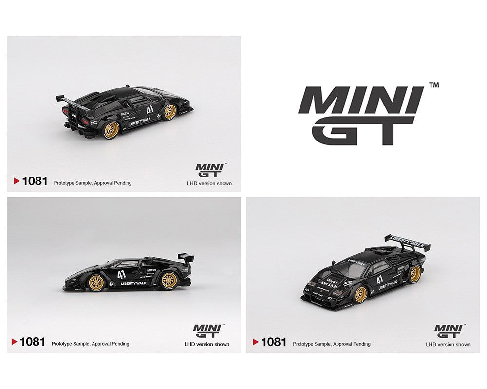 Mini GT 1:64 Lamborghini Countach LB-WORKS – Black – Mijo Exclusives ...
