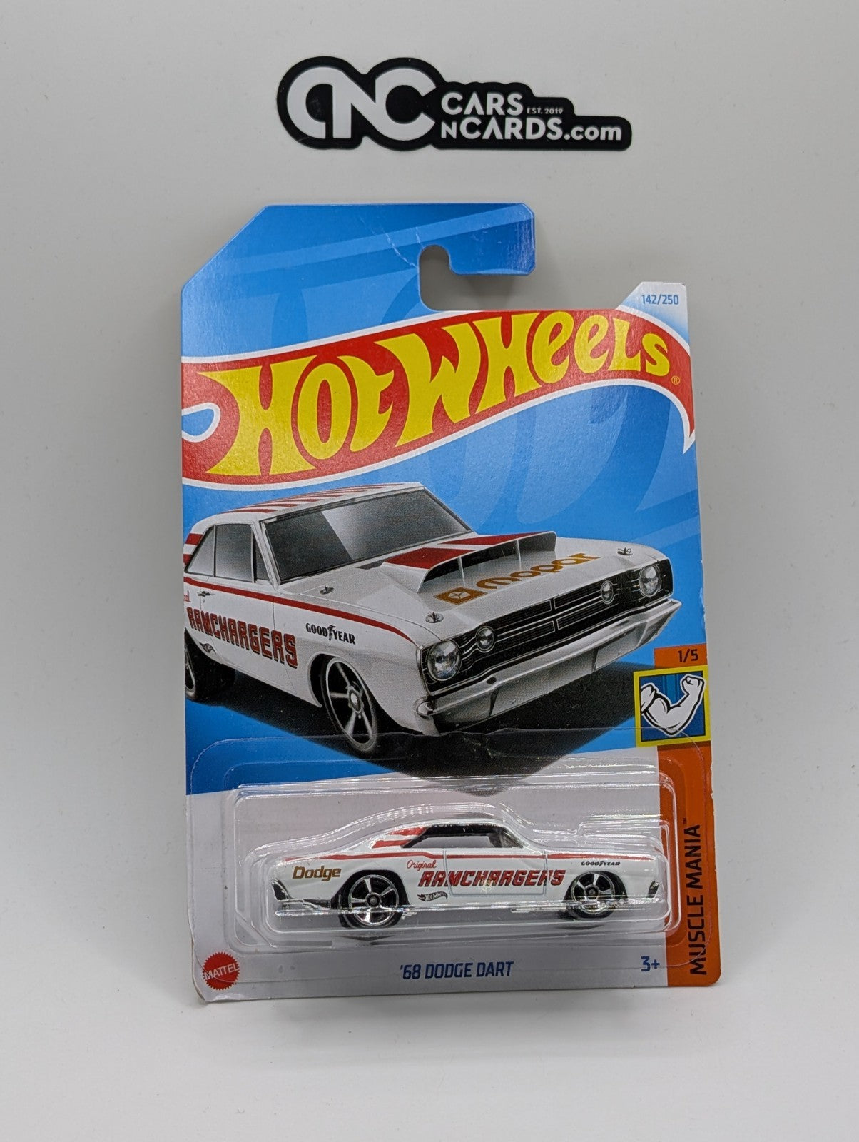 2024 Hot Wheels Muscle Mania 1/5 '68 Dodge Dart White Ramchargers (Car ...