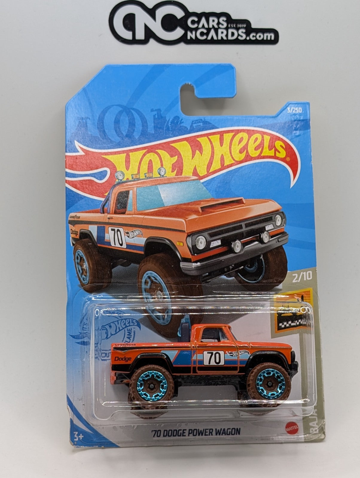 2021 Hot Wheels Baja Blazers 2/10 '70 Dodge Power Wagon Orange (Card D ...