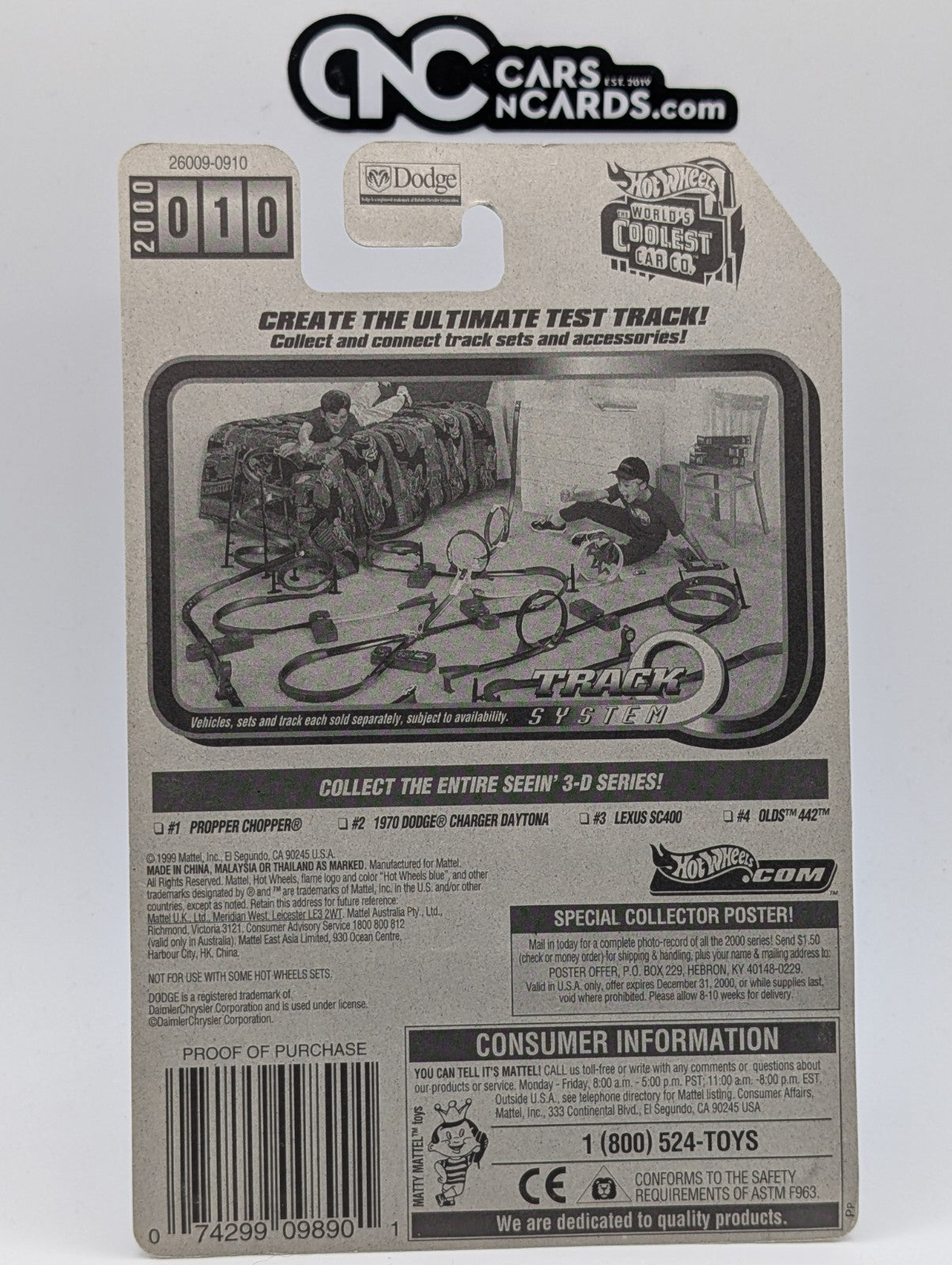 2000 Hot Wheels Seein' 3-D 2/4 1970 Dodge Charger Daytona Collector #1 ...