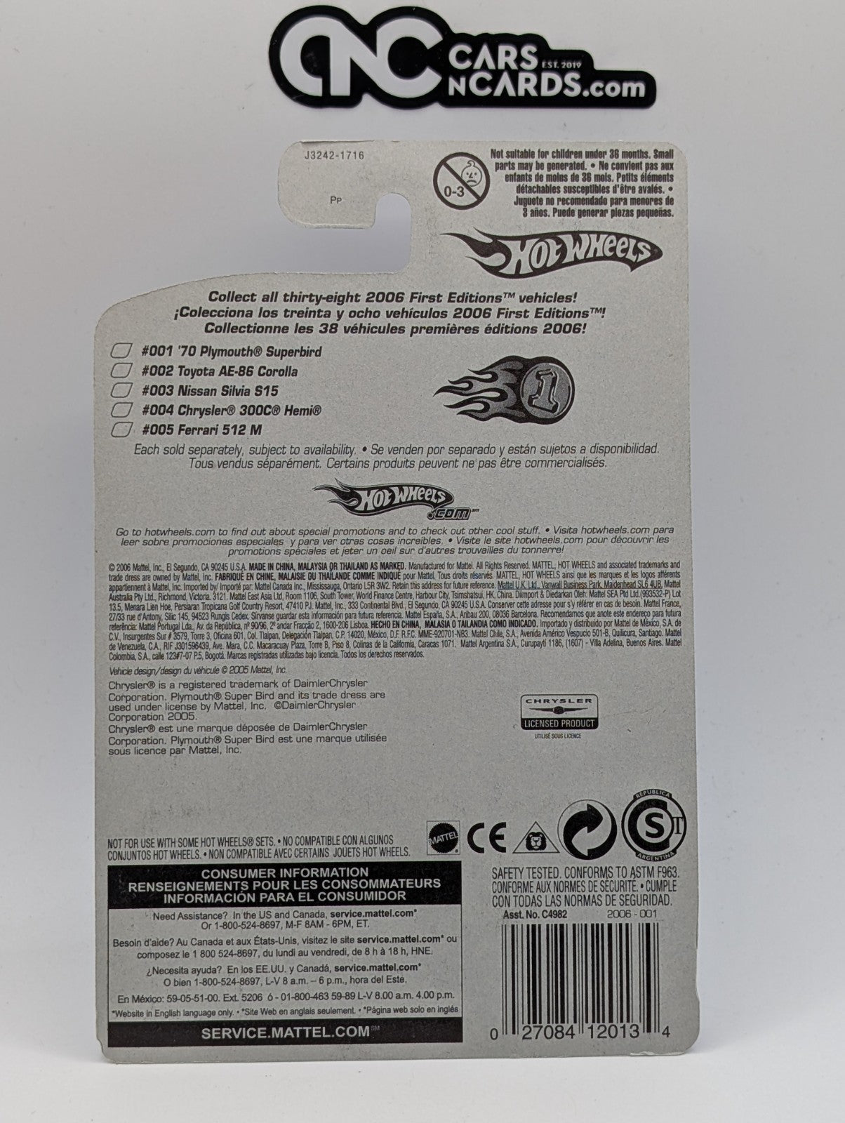 2006 Hot Wheels First Editions 1/38 '70 Plymouth Superbird – Cars N Cards