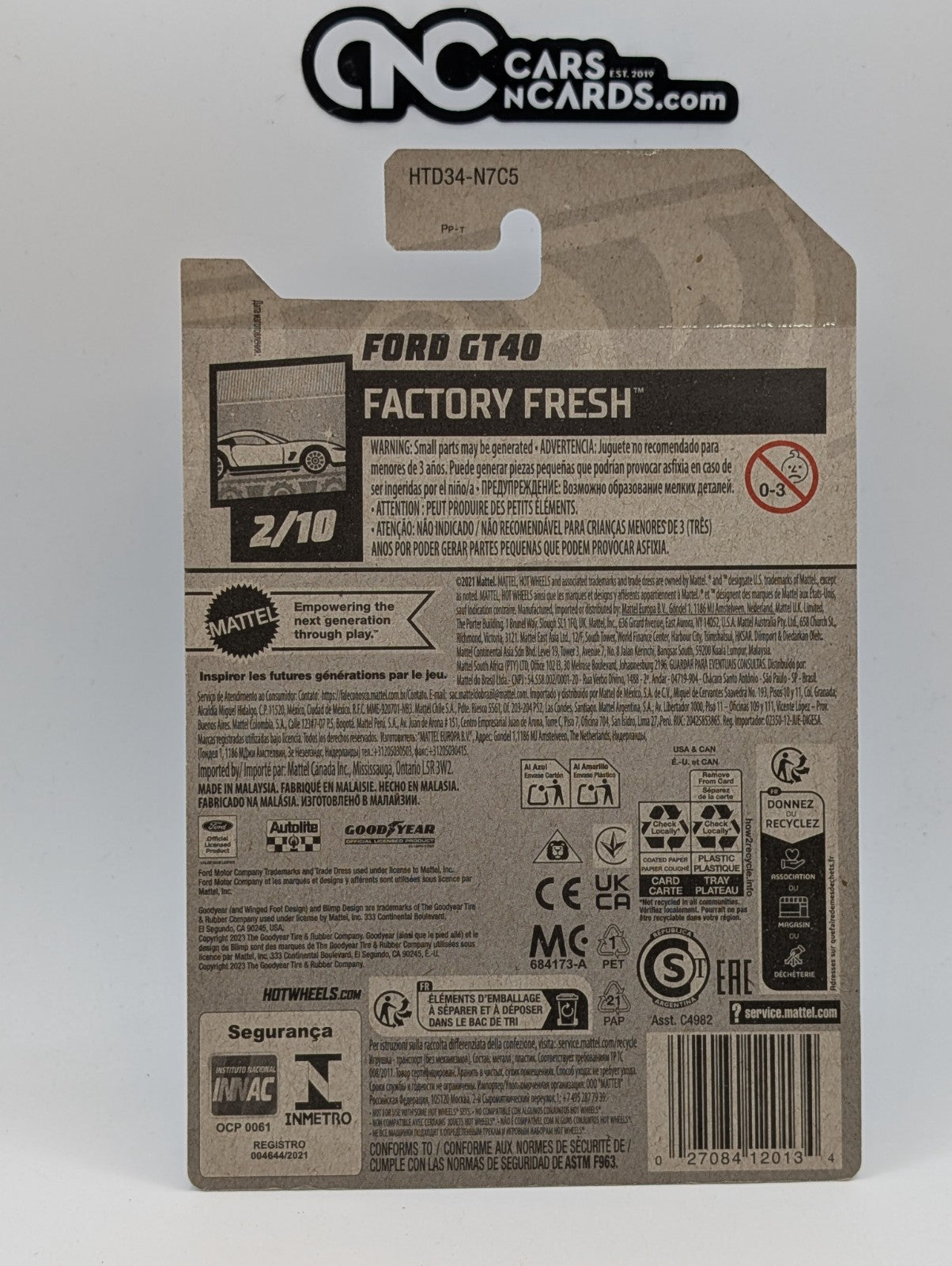 2024 Hot Wheels Factory Fresh 2/10 Ford GT40 Blue 12/250 – Cars N Cards